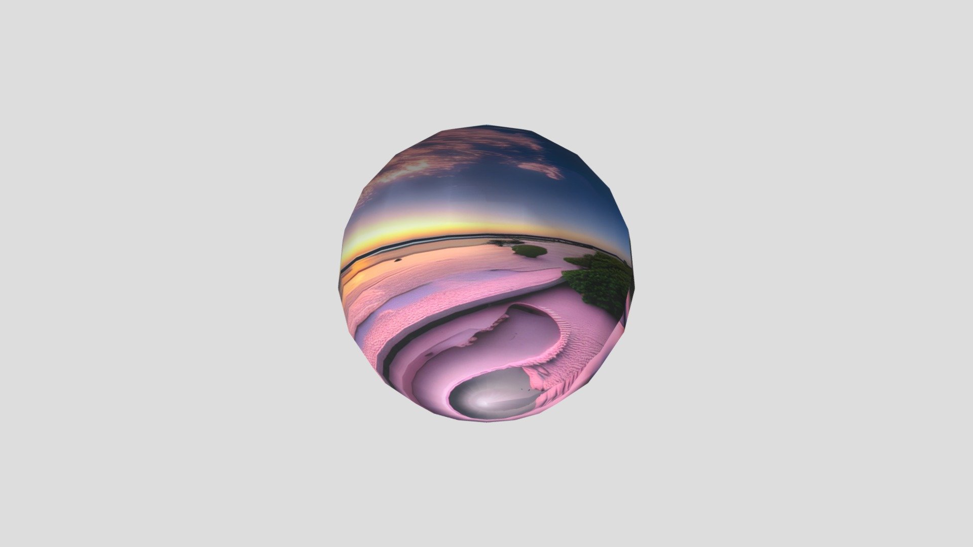 Skybox Pink Beach and Fantasy Sky - Download Free 3D model by ...
