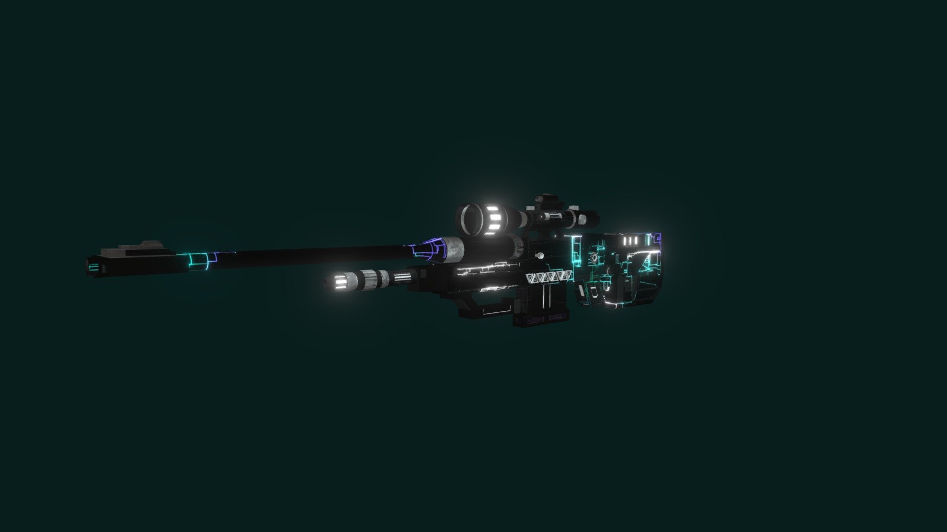 Sniper Cyberpunk - 3D model by cristhian_cfpanther [7832531] - Sketchfab