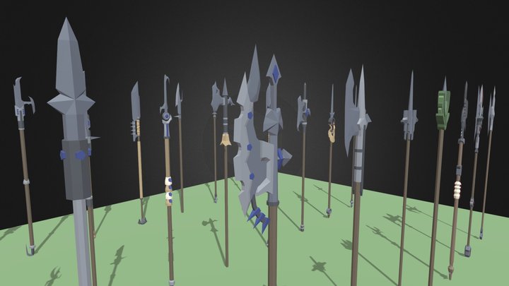 Polearm-medeival 3D models - Sketchfab