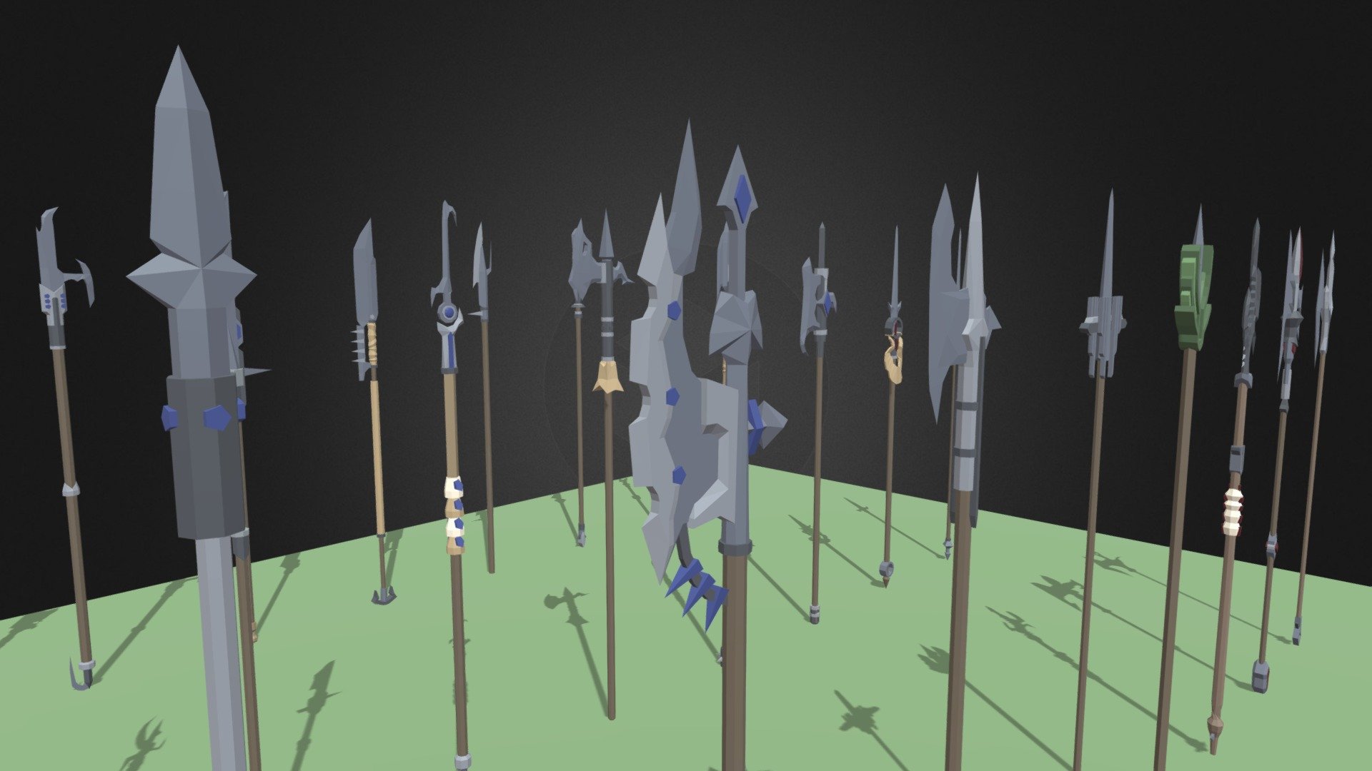 Polearm 3D Low Poly - 3D model by craftpix_net [7832e62] - Sketchfab