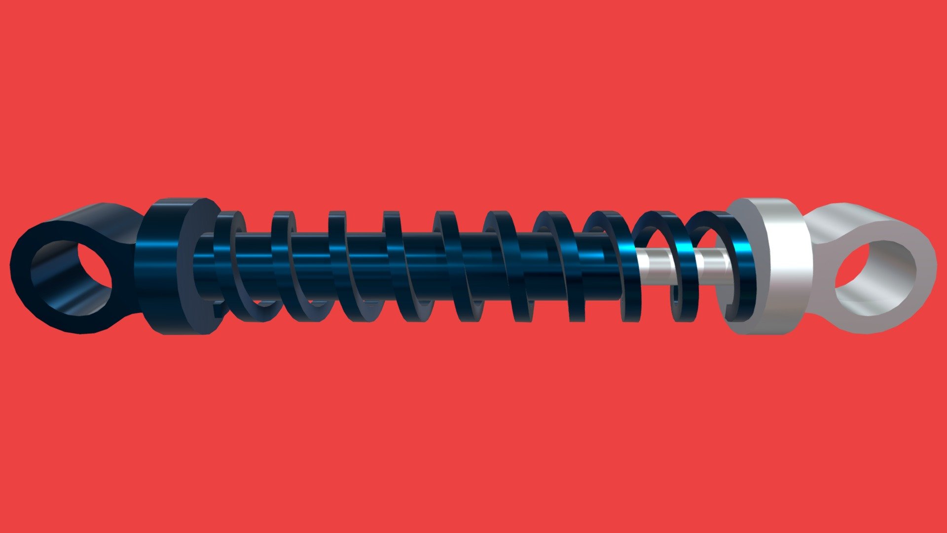 Coil spring shock absorber - 3D model by fasteng [7835542] - Sketchfab