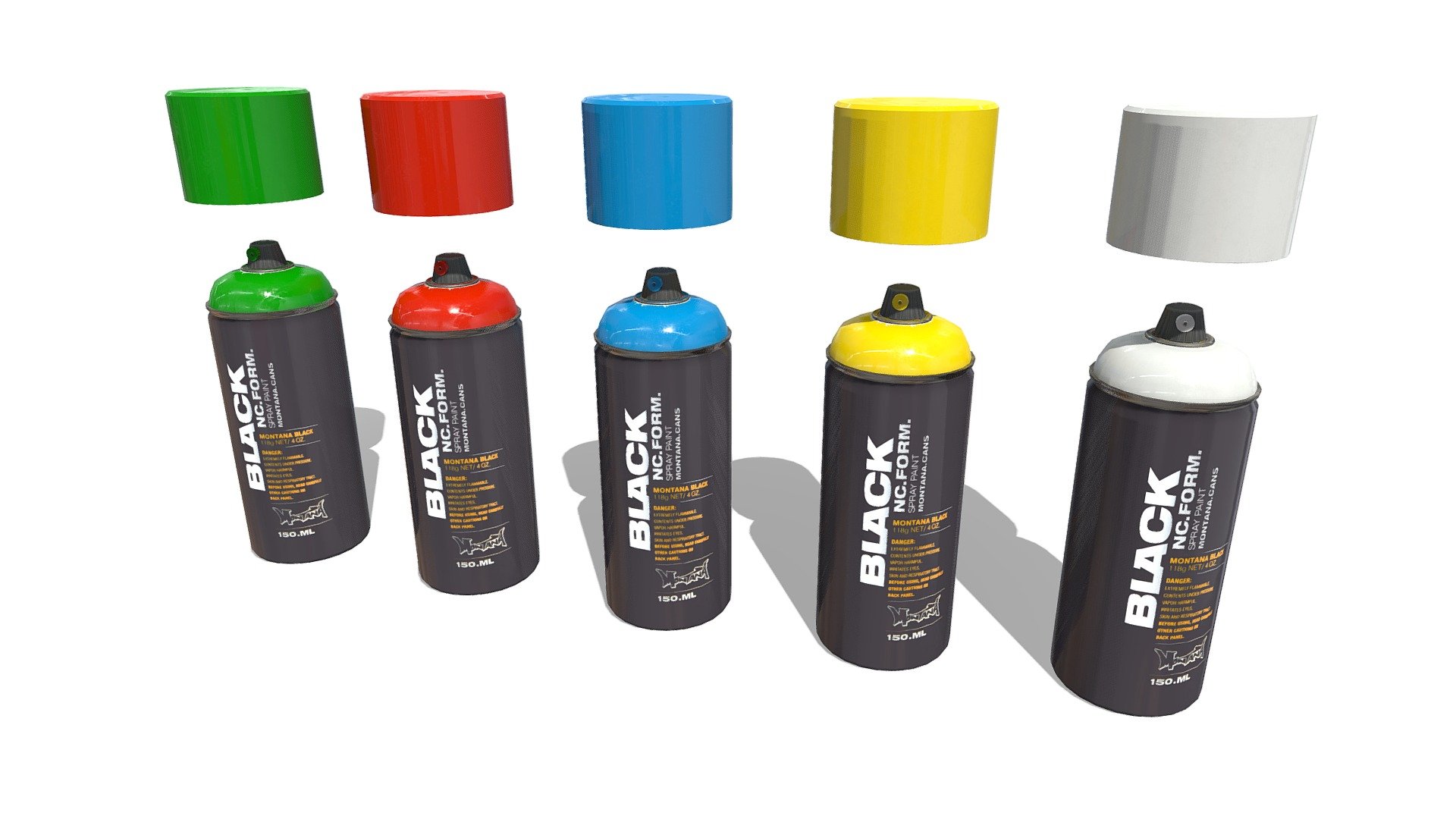 Spray Paint Cans - Buy Royalty Free 3D model by Studio Lab (@studiolab ...