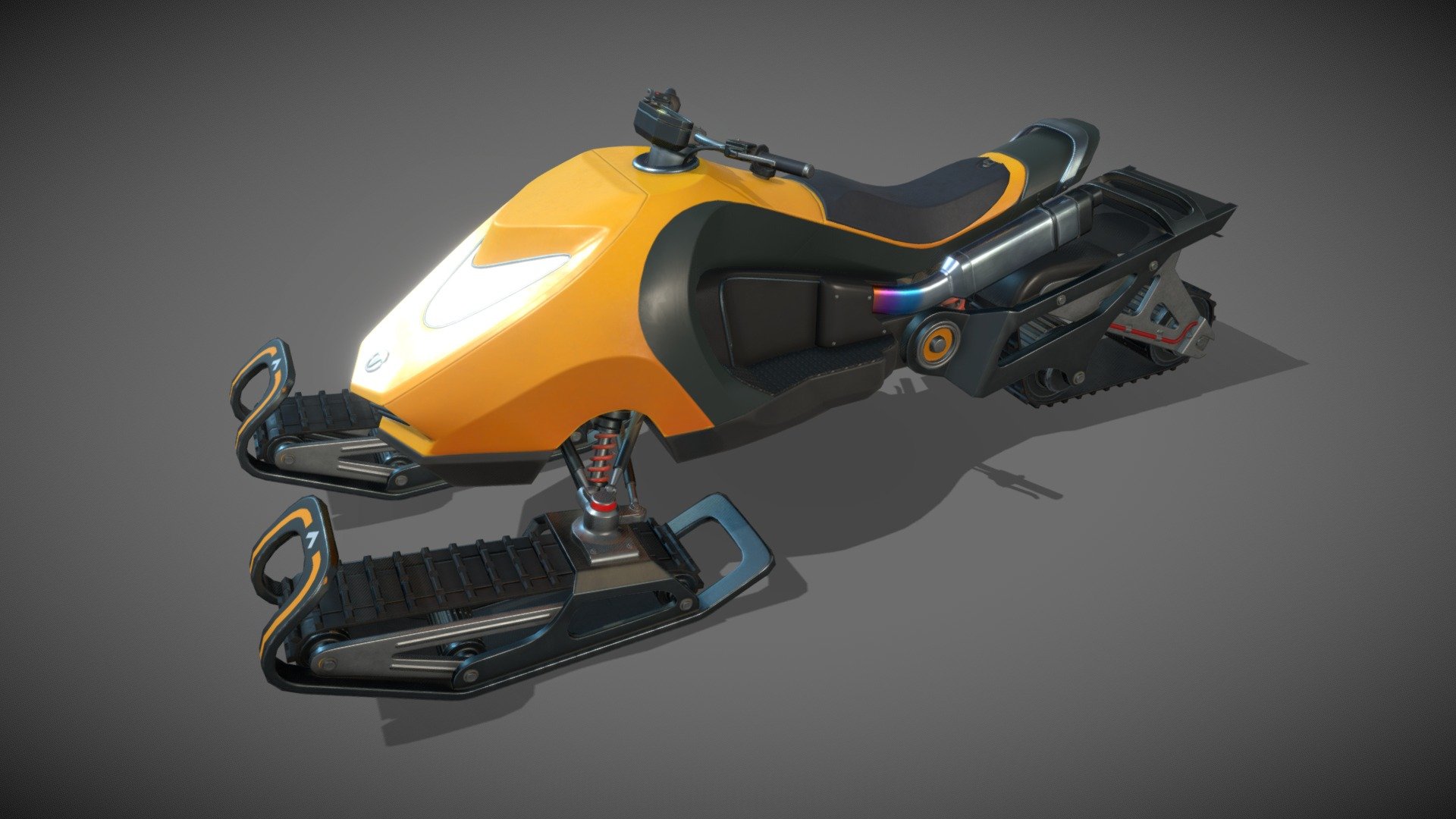 Sci-fi Snow Bike for Arctic - Buy Royalty Free 3D model by PolySquid ...