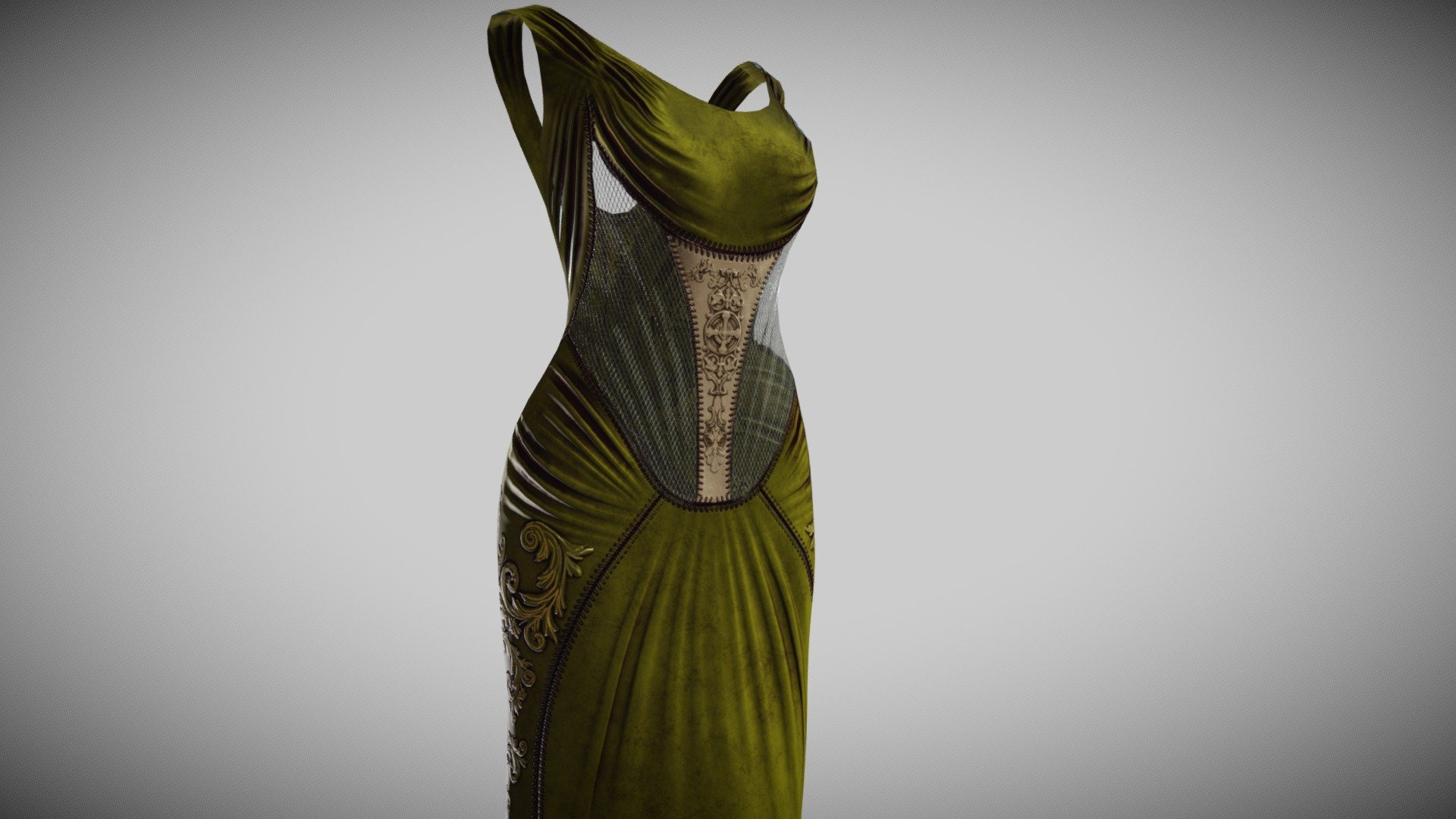 Armor Dress of the Warrior Queen Game Ready - Buy Royalty Free 3D model ...