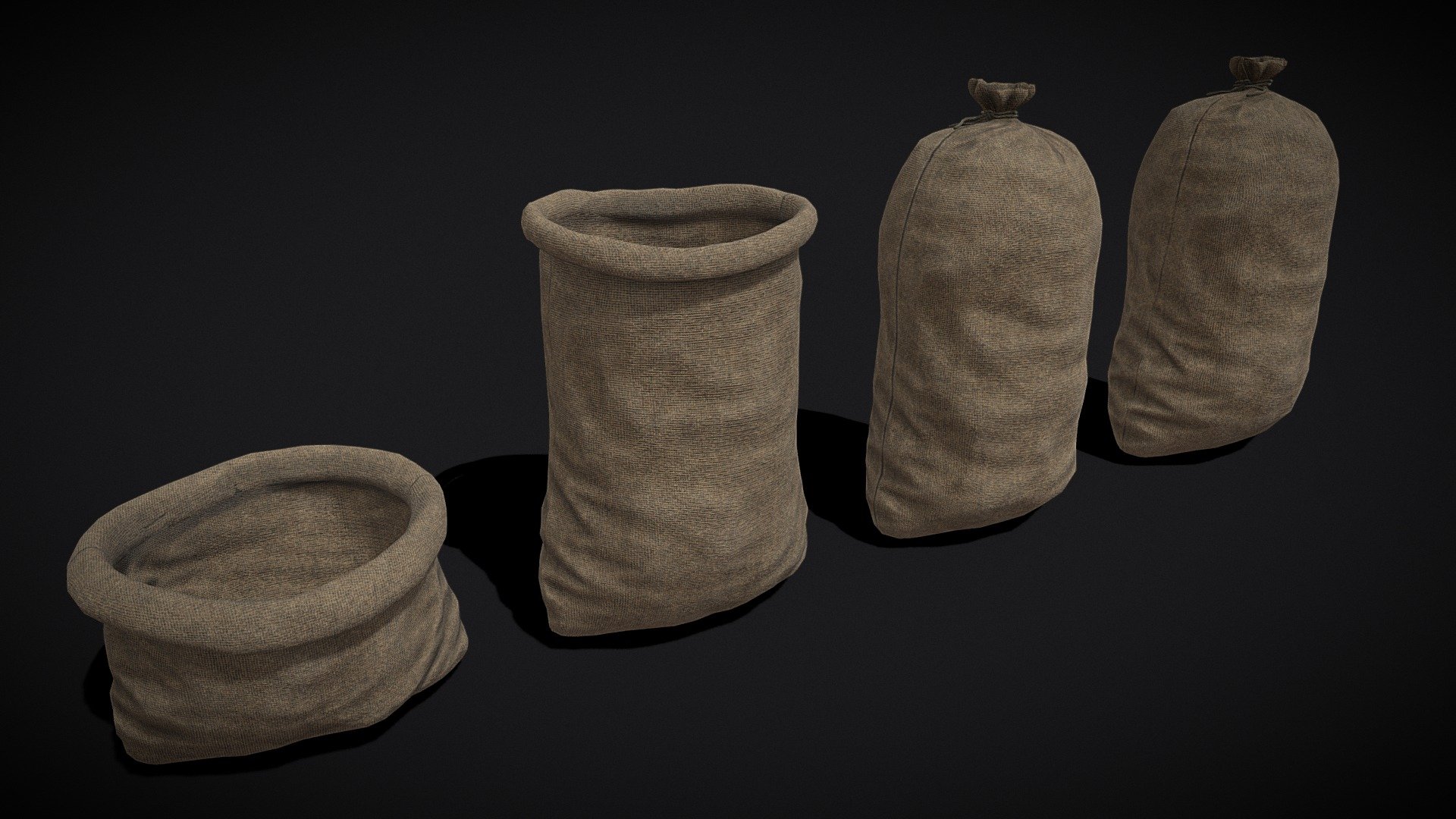 Burlap Sacks Storage - Buy Royalty Free 3D model by ...