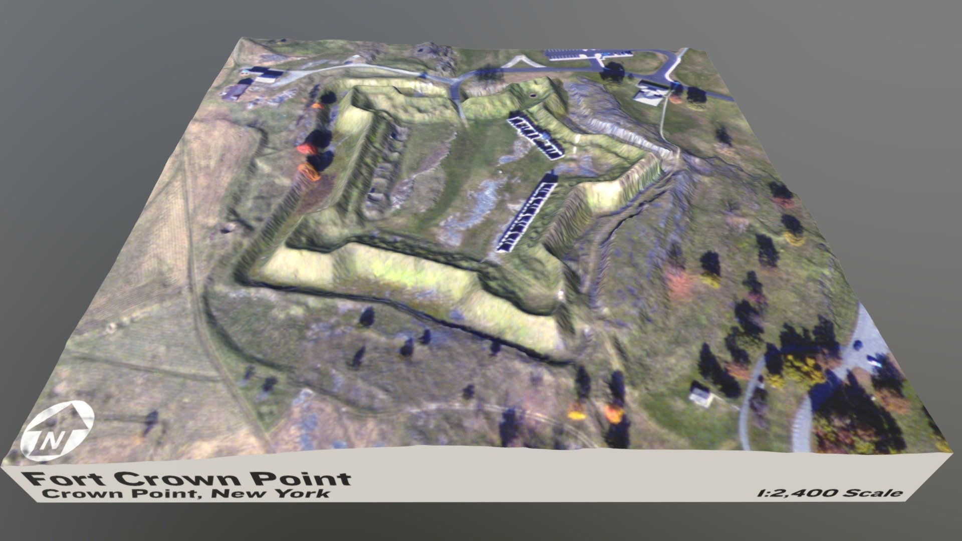 Fort Crown Point, Fall (1:2,400 Scale) - 3D model by smartmAPPS ...