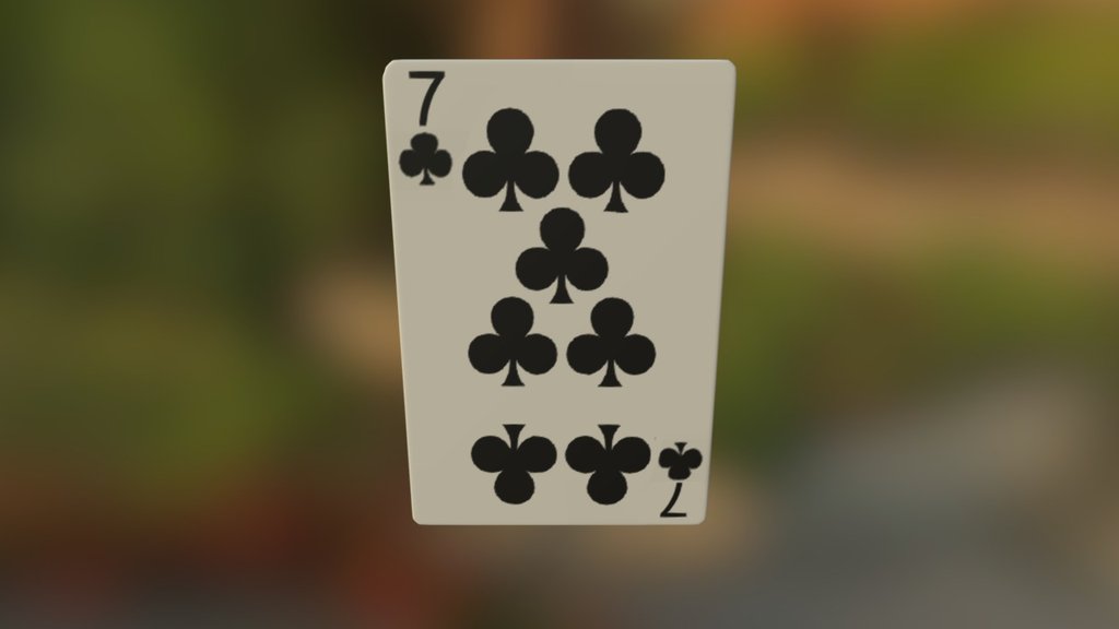 7 of Clubs Playing Card - Download Free 3D model by mas198462 [7845462 ...
