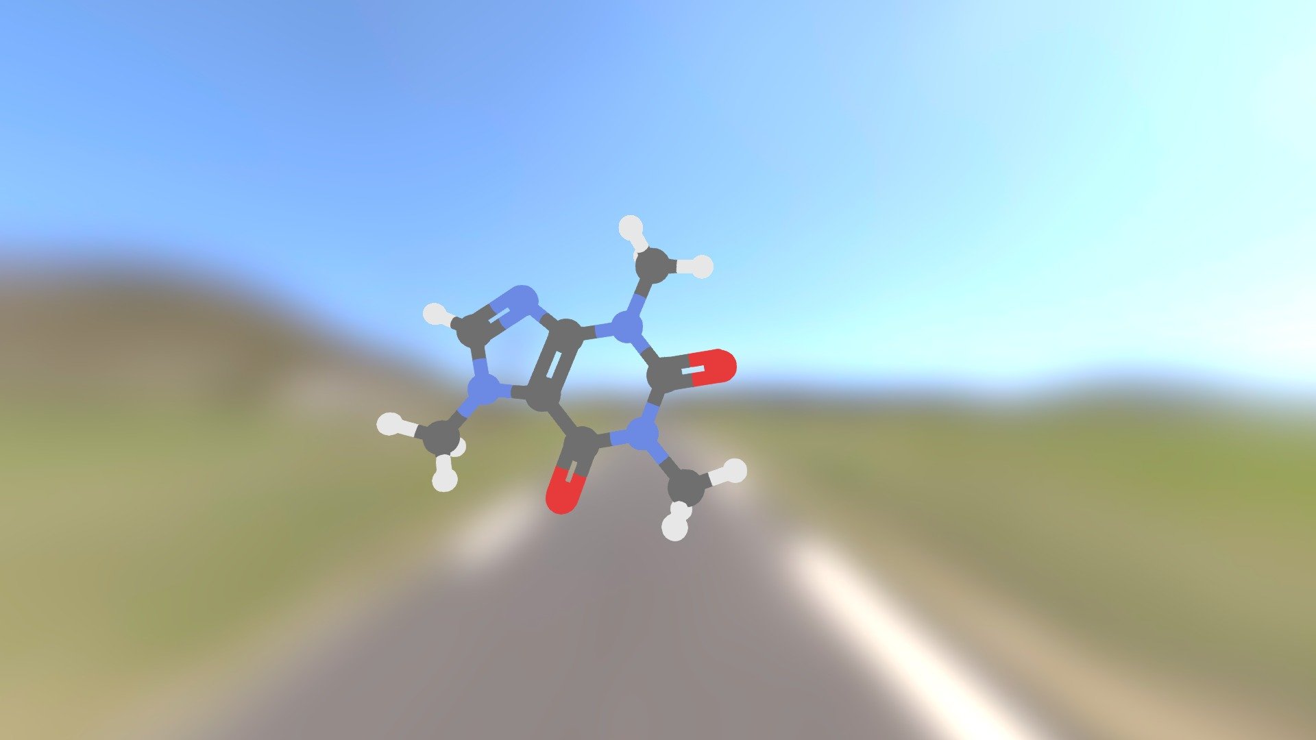 Caffeine Molecule - 3D model by KevinBusch-Wlmstudents [784b440 ...