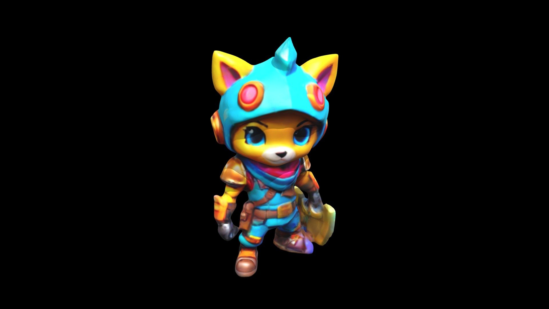 "Fierce Female Battle Cat Ready for Adventure"Th - Download Free 3D ...