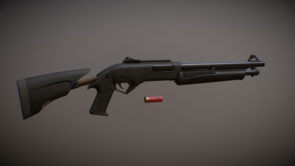 Shotgun - 3D model by arsen2000 [78561f0] - Sketchfab