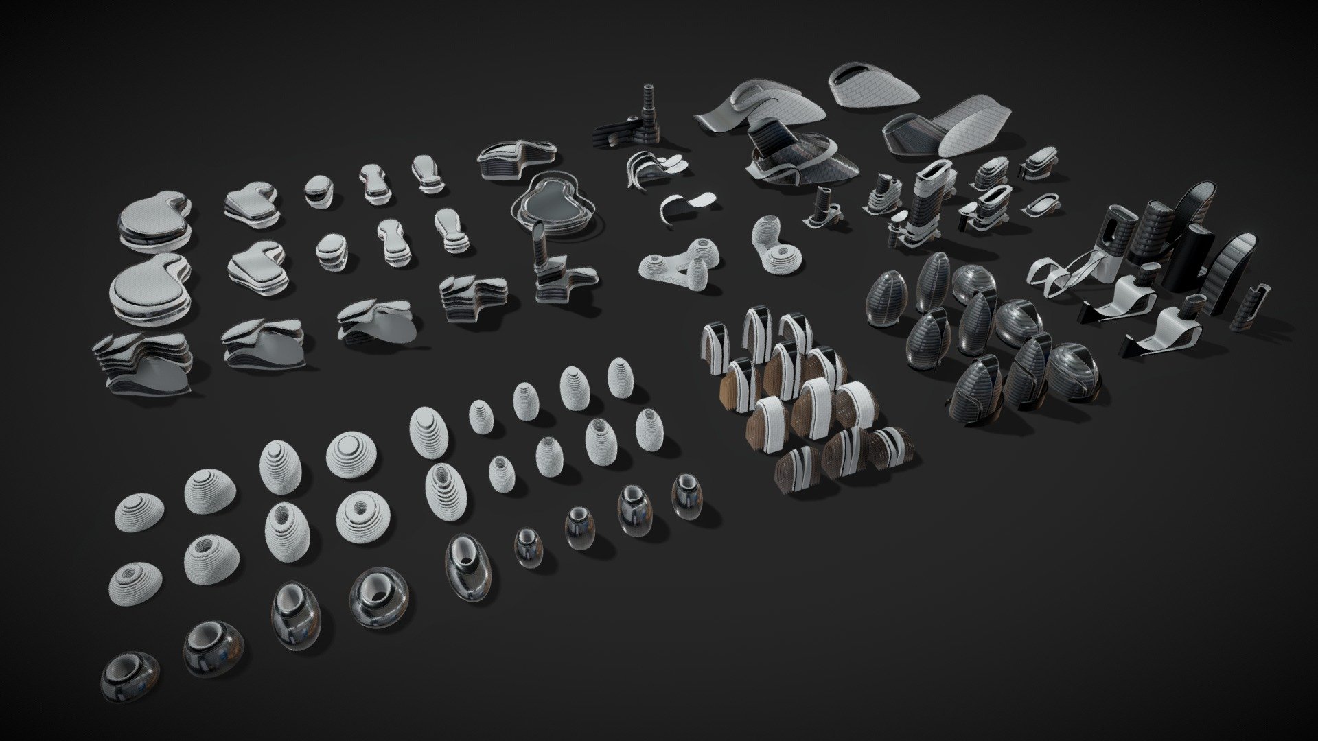 Futuristic Buildings [FULL_Set] Kitbash - Buy Royalty Free 3D model by ...