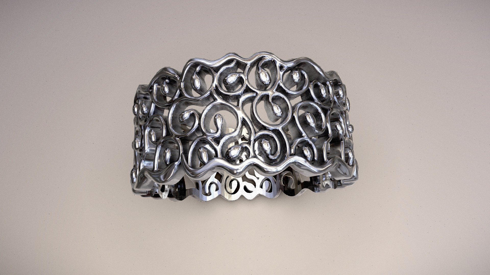 Patterned Silver Ring 9mm - 3D model by Wox936 Jewlry design (@wox936 ...