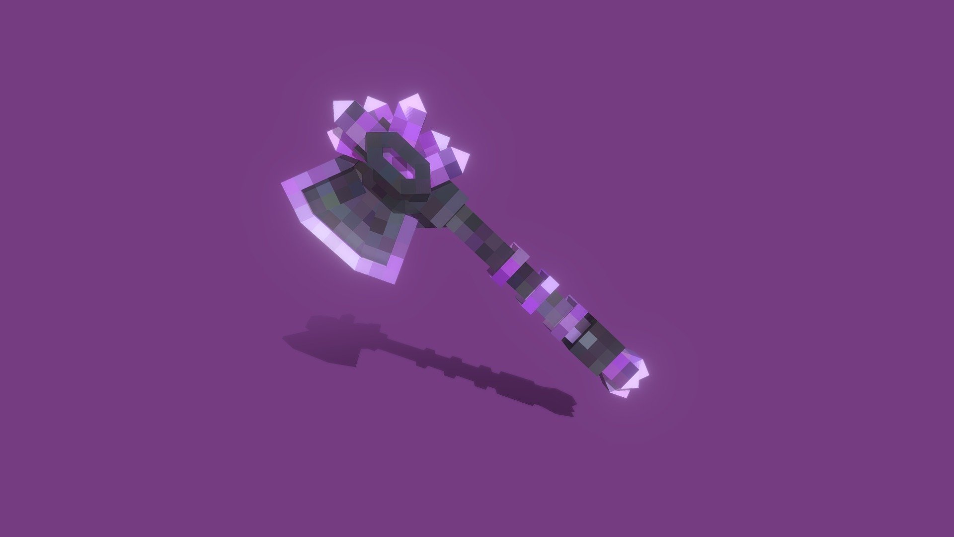 [Minecraft] Crystal Ax - 3D model by Lussuria [7858d96] - Sketchfab