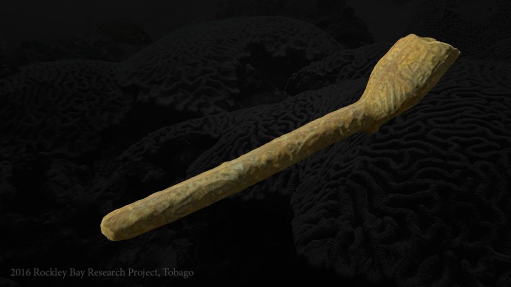Tobago - 17th c pipe with Spanish Arms (CAT 175) - 3D model by ...