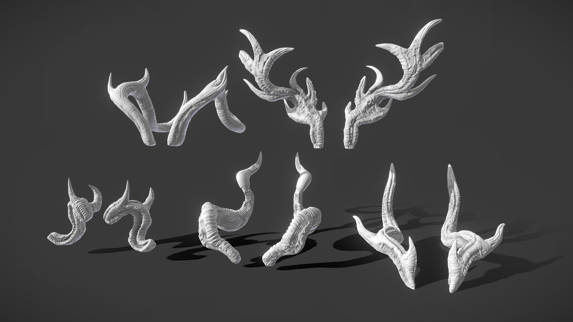 Horn Pack 1 - Buy Royalty Free 3D model by Alexandria Maharaj ...