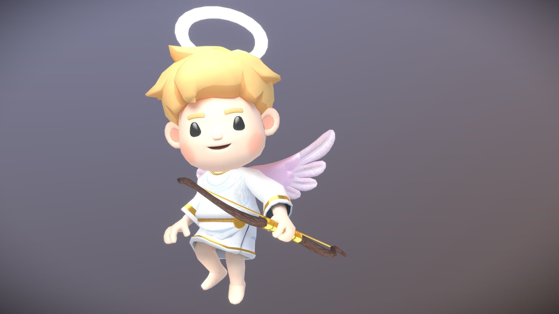 Lowpoly Cartoonic Valentine's Love Cupid - Buy Royalty Free 3D model by ...