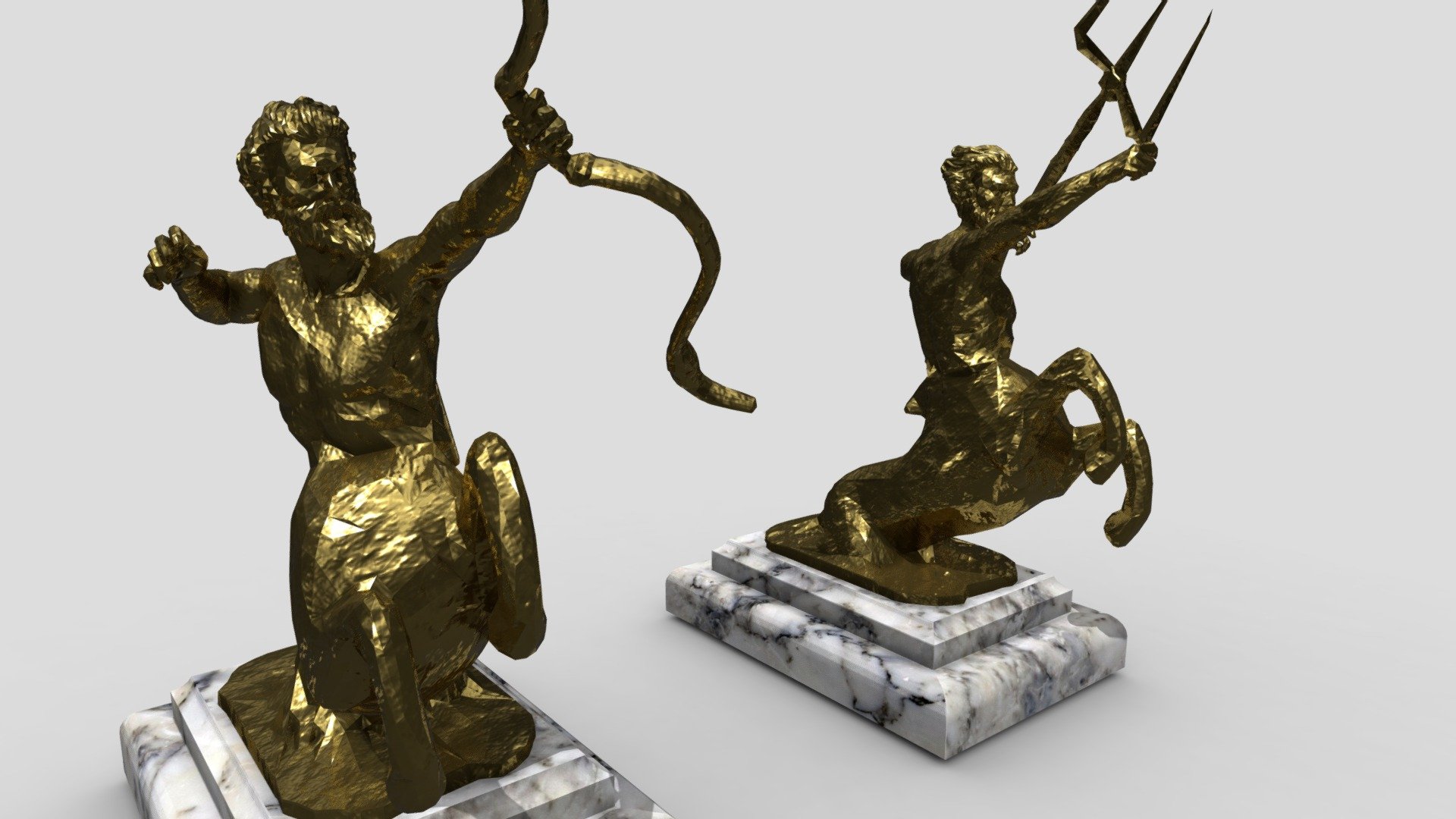 Nergal/Sagittarius & Poseidon (Centaur Statues) - Download Free 3D ...