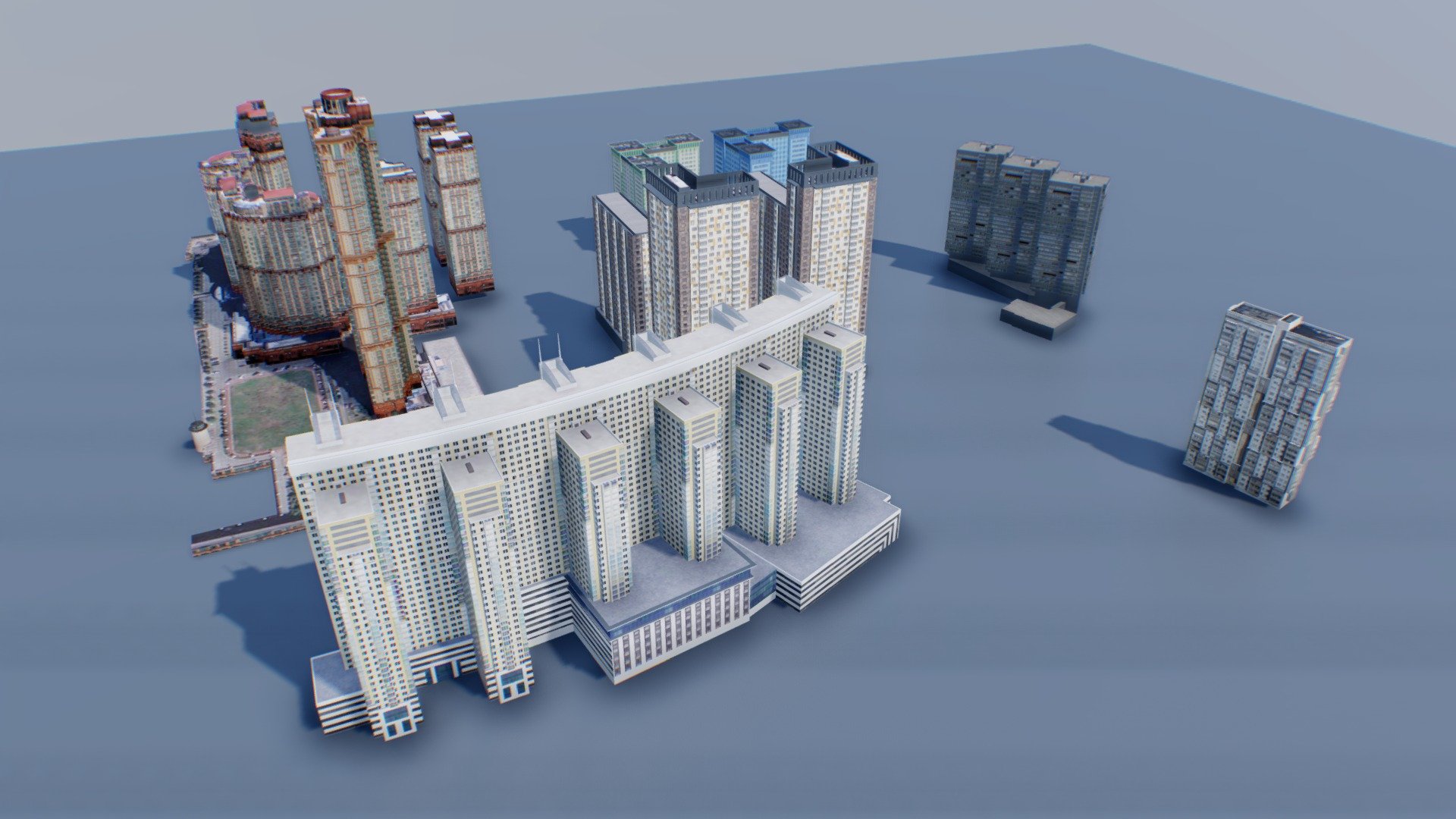 Moscow Buildings Set 01 - Download Free 3D model by 𝖟𝖙𝖗𝖟𝖙𝖗 (@ztrztr3 ...