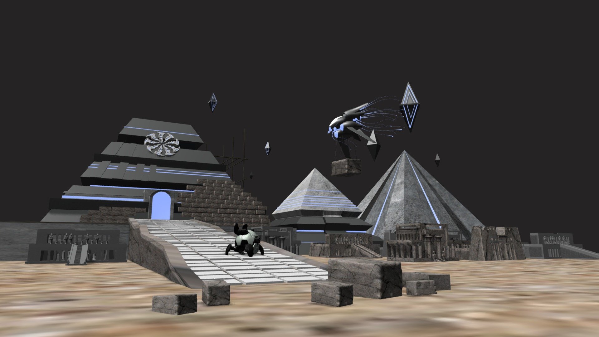 Pyramids - 3D model by innakiptila [78636e6] - Sketchfab