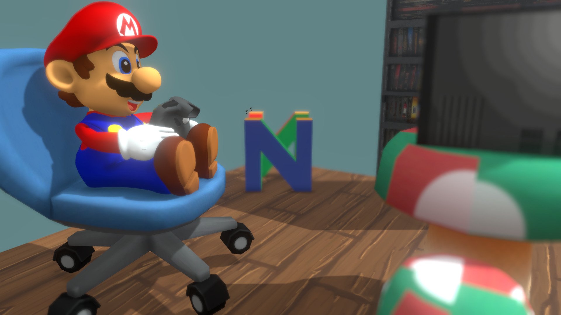 ~ Mario is playing N64 ~ - Download Free 3D model by FoxoutdaBox ...