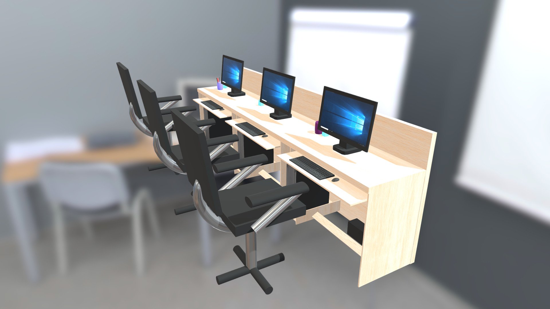 Computer Cabin - Download Free 3D model by Anjith (@anjithkrish89 ...