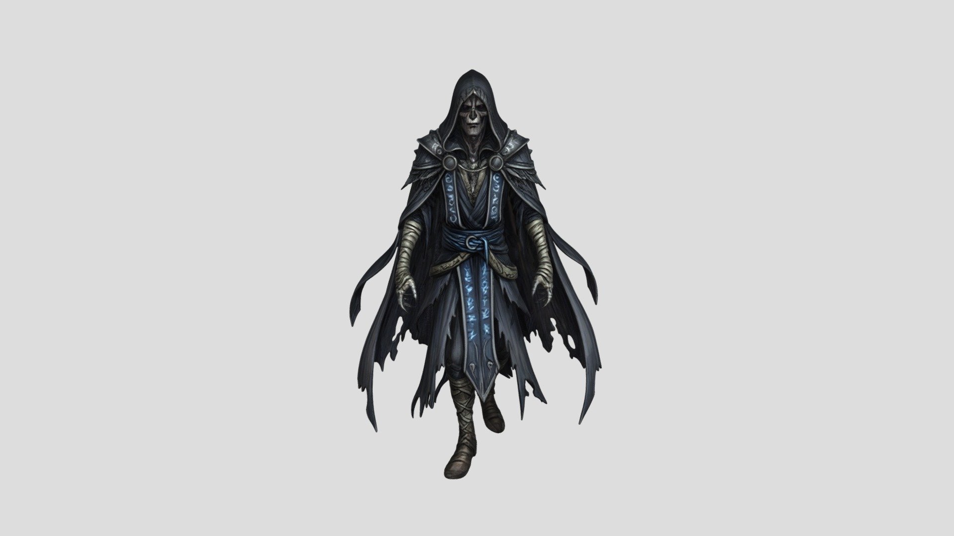 The Hooded Runecaster - 3D model by theodor.during [786d040] - Sketchfab
