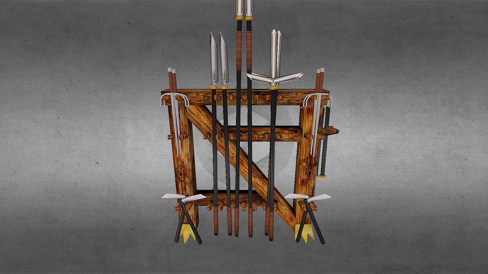 Weapon Rack - 3D model by LukeB [786e2fe] - Sketchfab