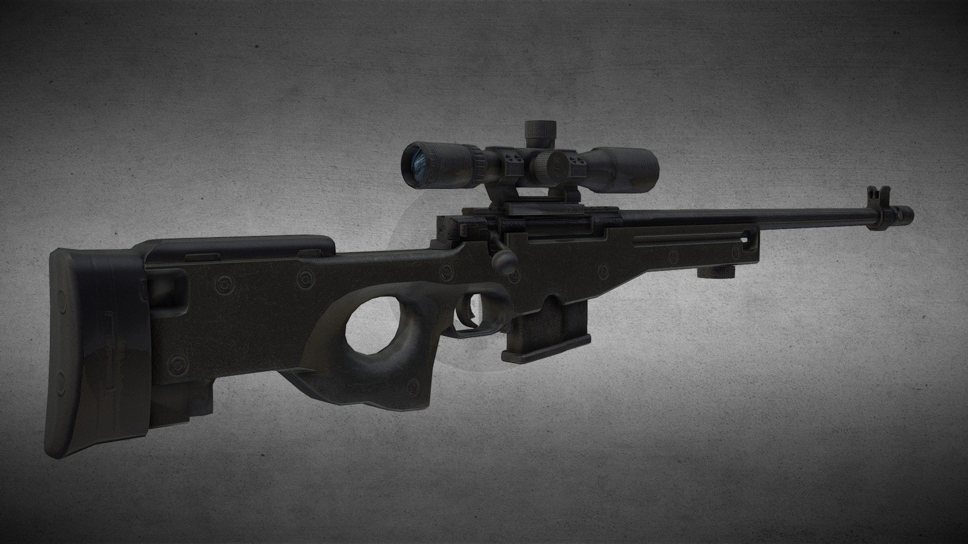wpn_l96 British Scoped Sniper Rifle - 3D model by TessaraOxygen ...