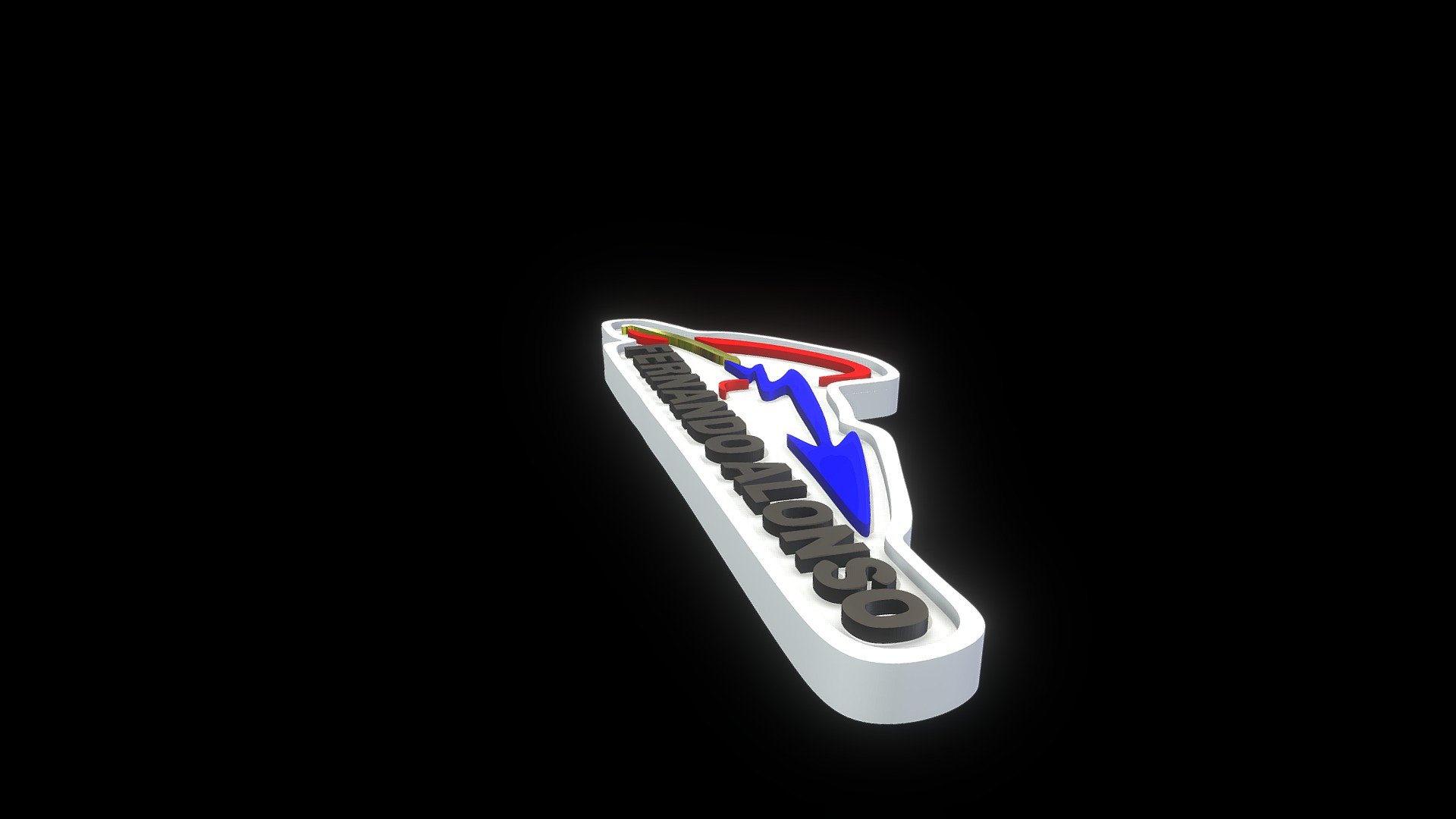 Fernando Alonso 3d Logo - 3D model by ialonso [7872edc] - Sketchfab