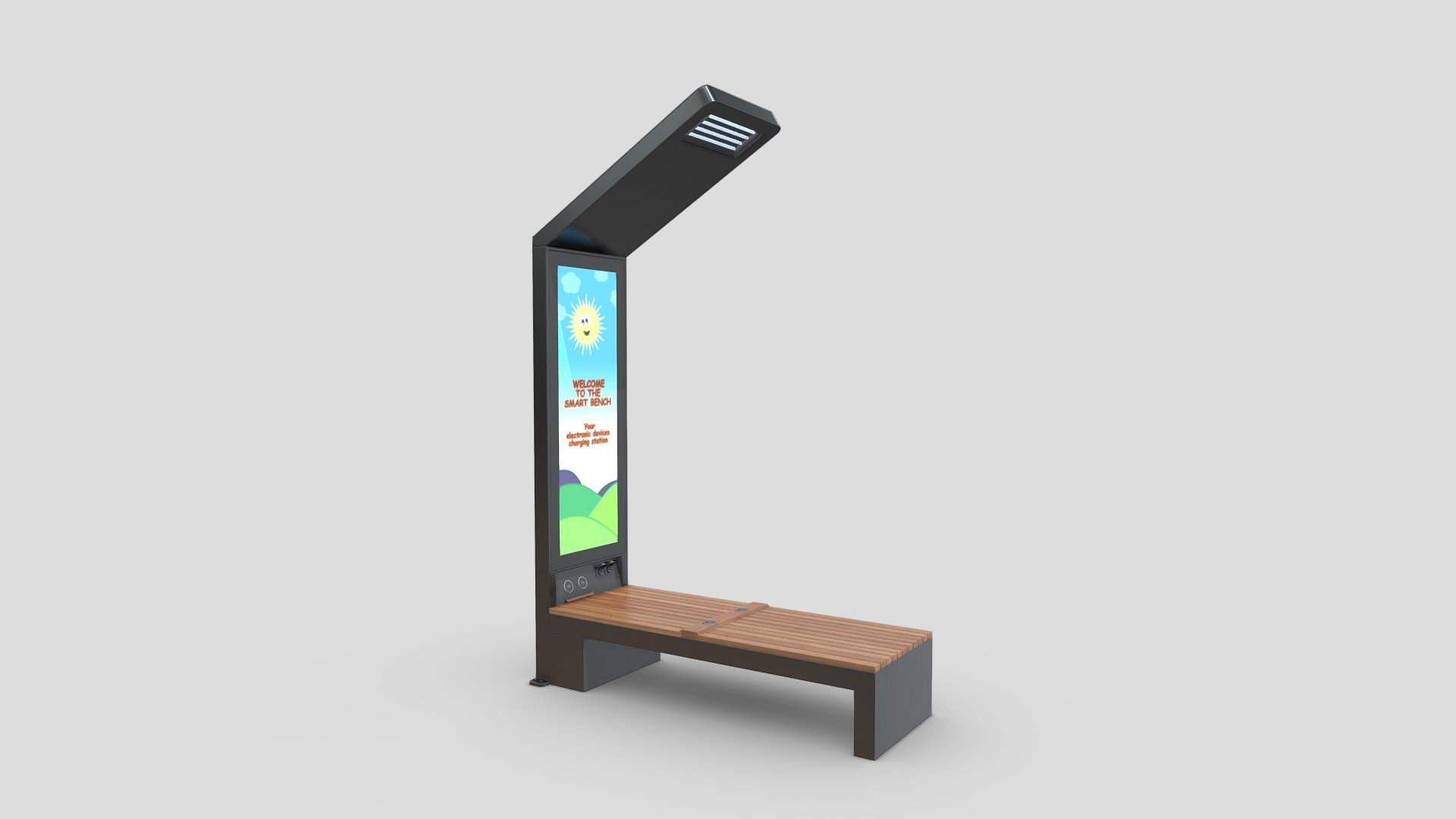 Smart Bench - Buy Royalty Free 3D model by Rescue3D Assets (@rescue3d) [787541b] - Sketchfab Store
