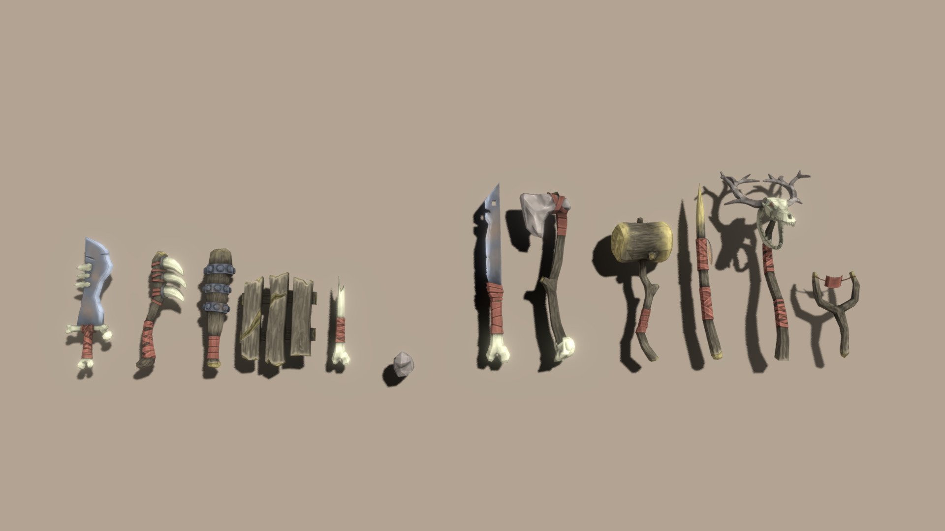 Barbarians Weapons - 3D model by kirill kupreev (@pinqin) [787c990 ...