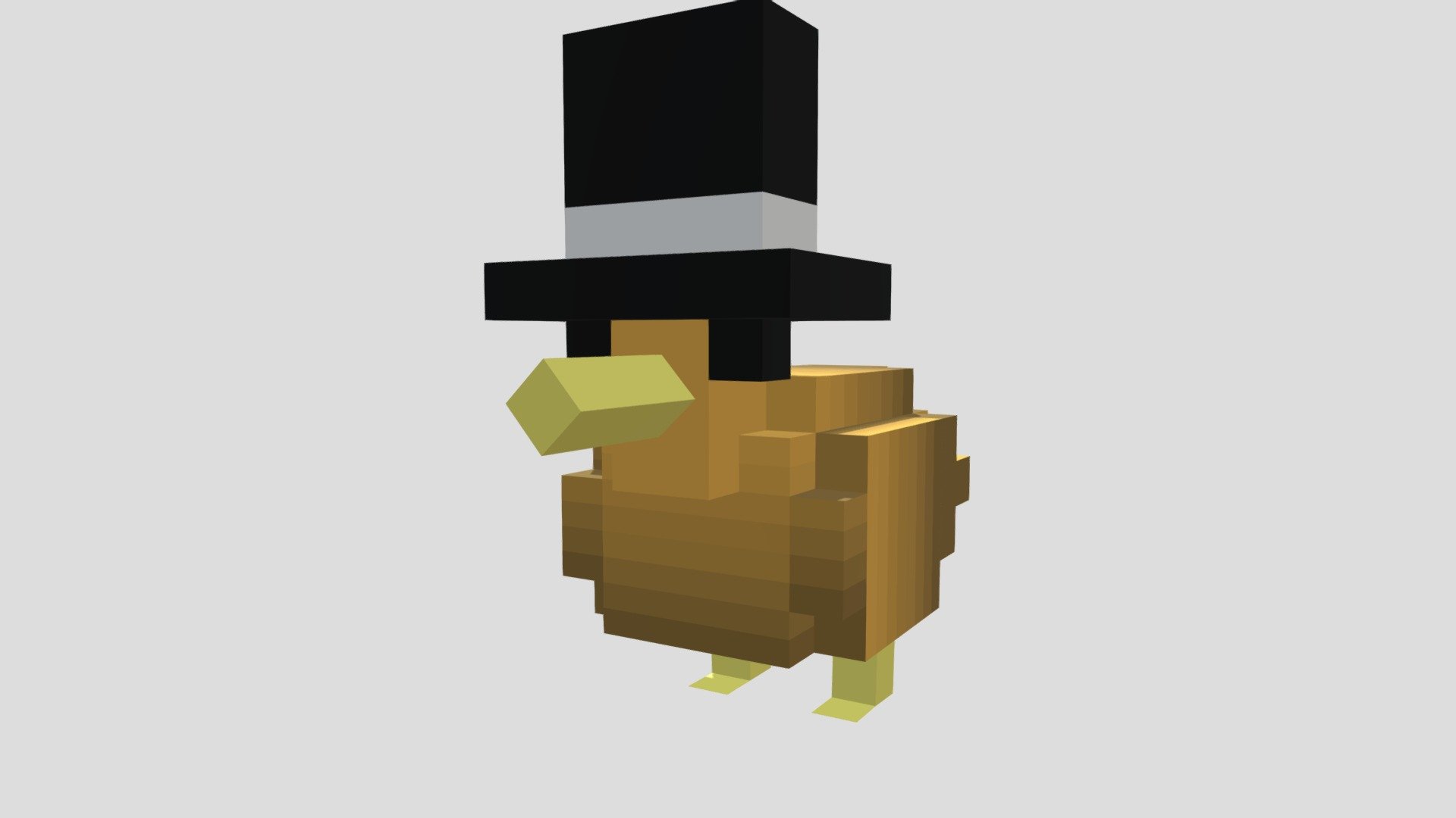 A kiwi bird wearing a top hat :D - 3D model by 1000qui [787dfa3 ...
