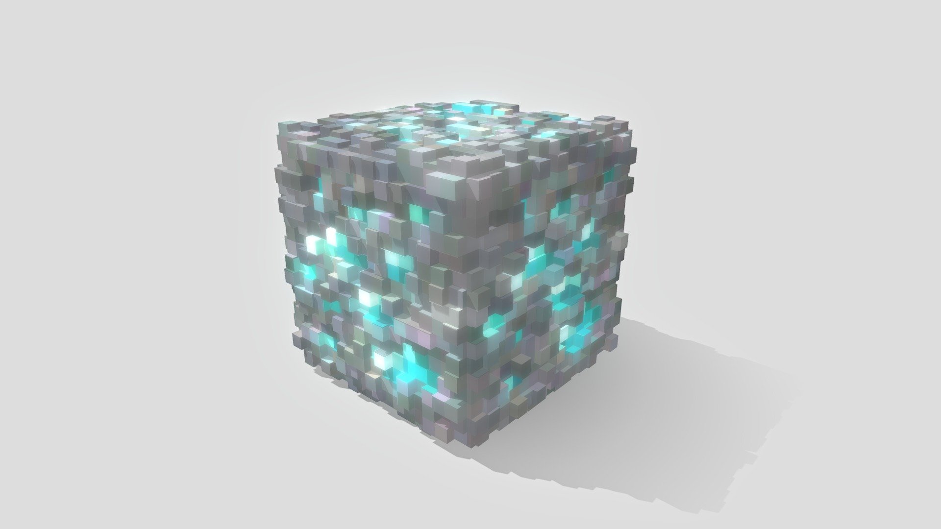 Minecraft Diamond Block - 3D model by ElliotKing [788094d] - Sketchfab