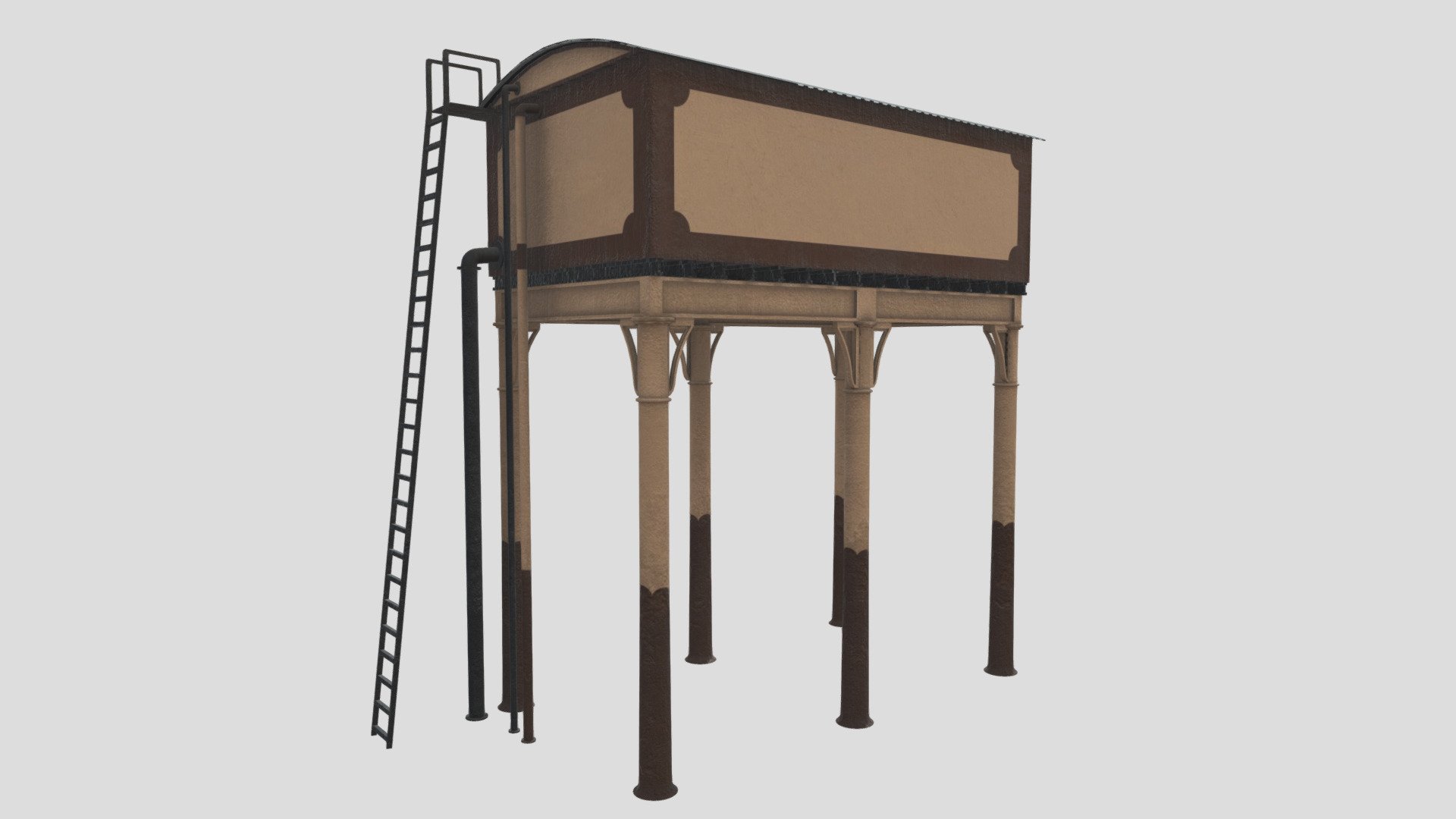 Railway GWR Water Tower - Buy Royalty Free 3D model by ...