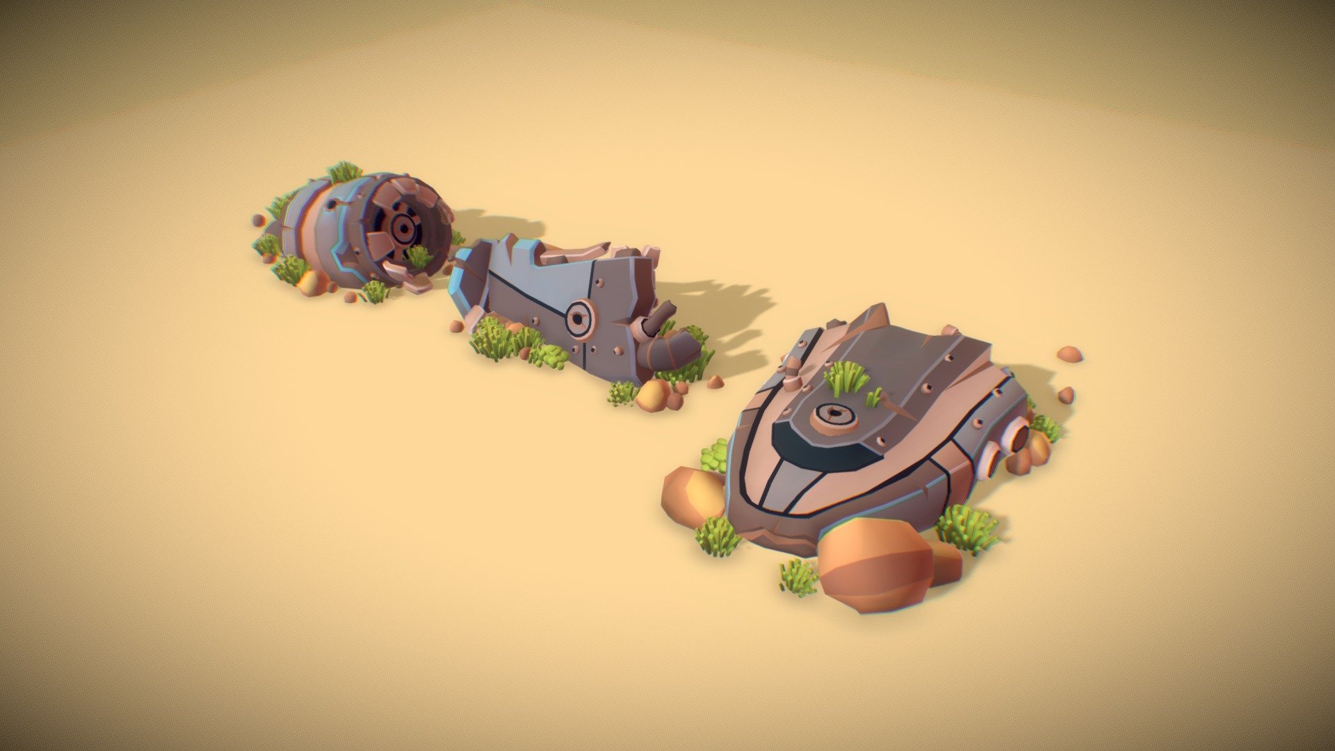 Destroyed Spaceship Part - Preview - 3D model by BitGem [7886f58 ...