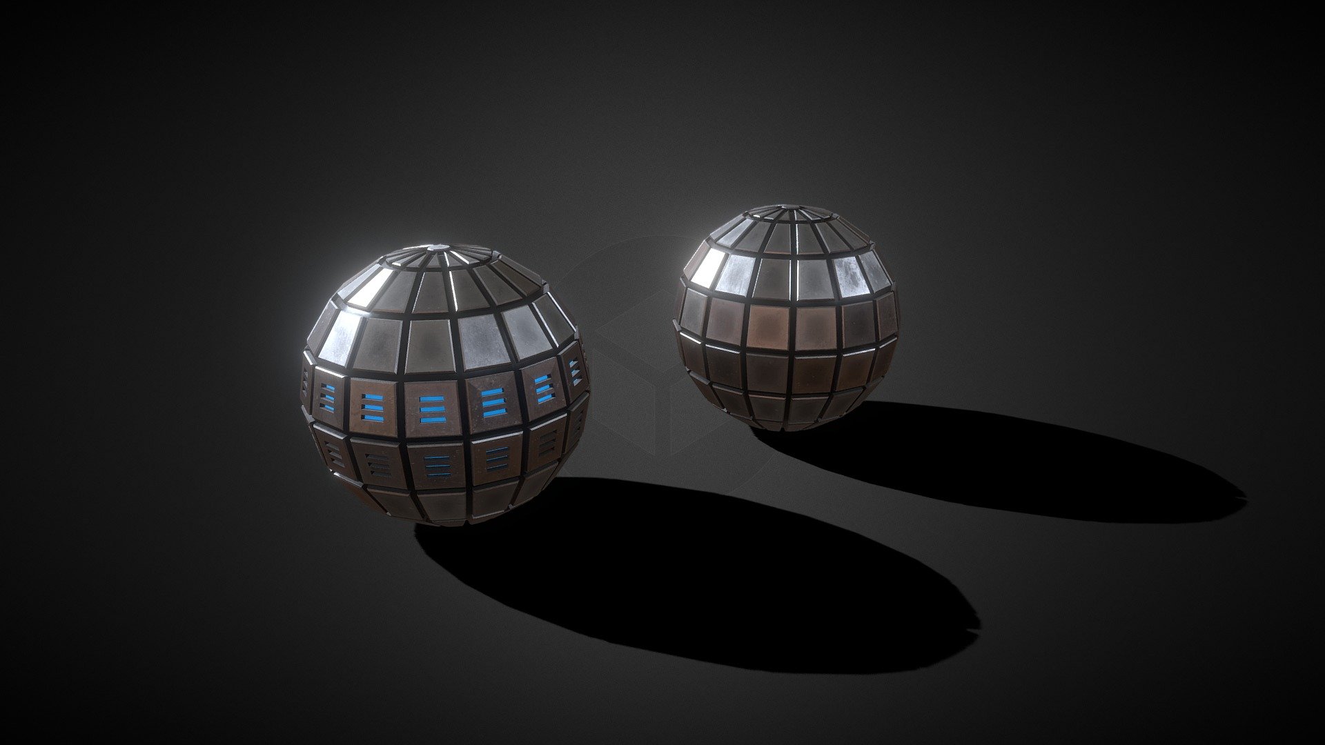 Sci- Fi Sphere Collection Metal (Part Seven) - Buy Royalty Free 3D ...