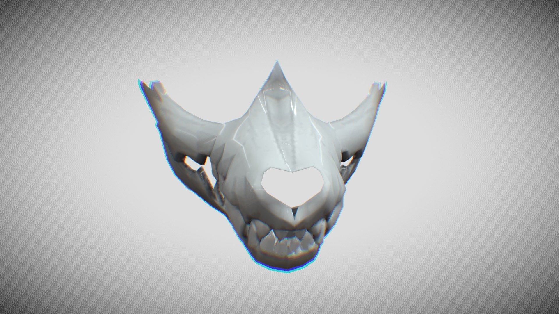 Wolf Skull Half- Mask for VR Avatars - 3D model by Valkress ...