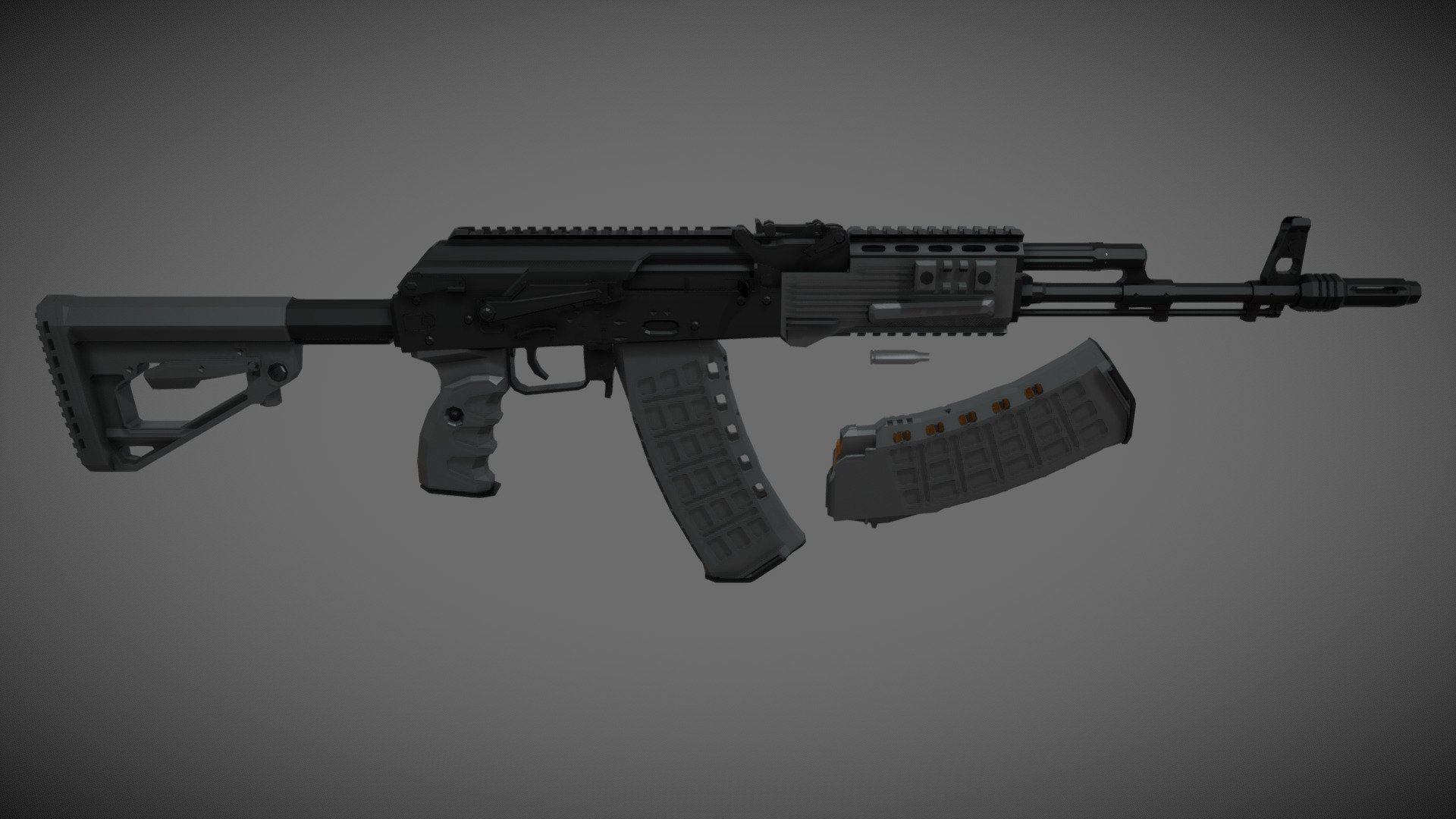 low-poly AK-200 - Download Free 3D model by D_U (@DU1701) [78897bb] - Sketchfab