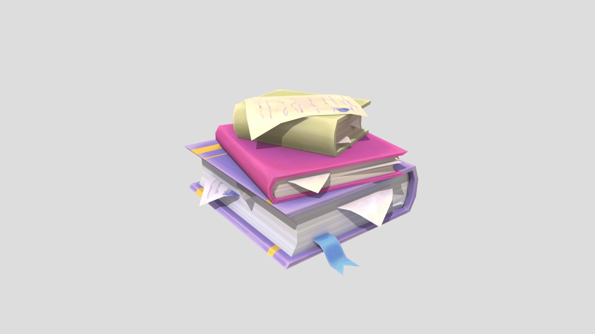 A pile of cute books - 3D model by dari_nocani (@nanetisydanet ...