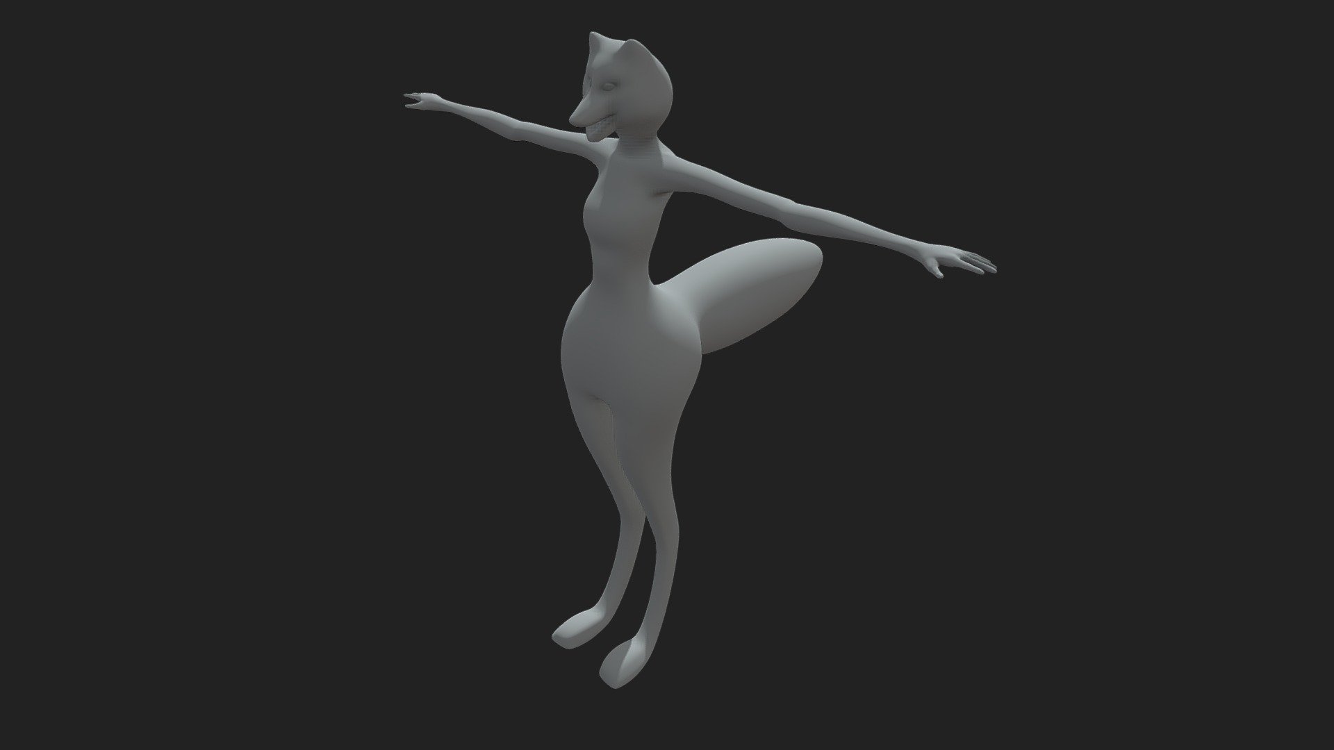 Semi-Realistic Female Wolf Furry Basemodel - Download Free 3D model by ...