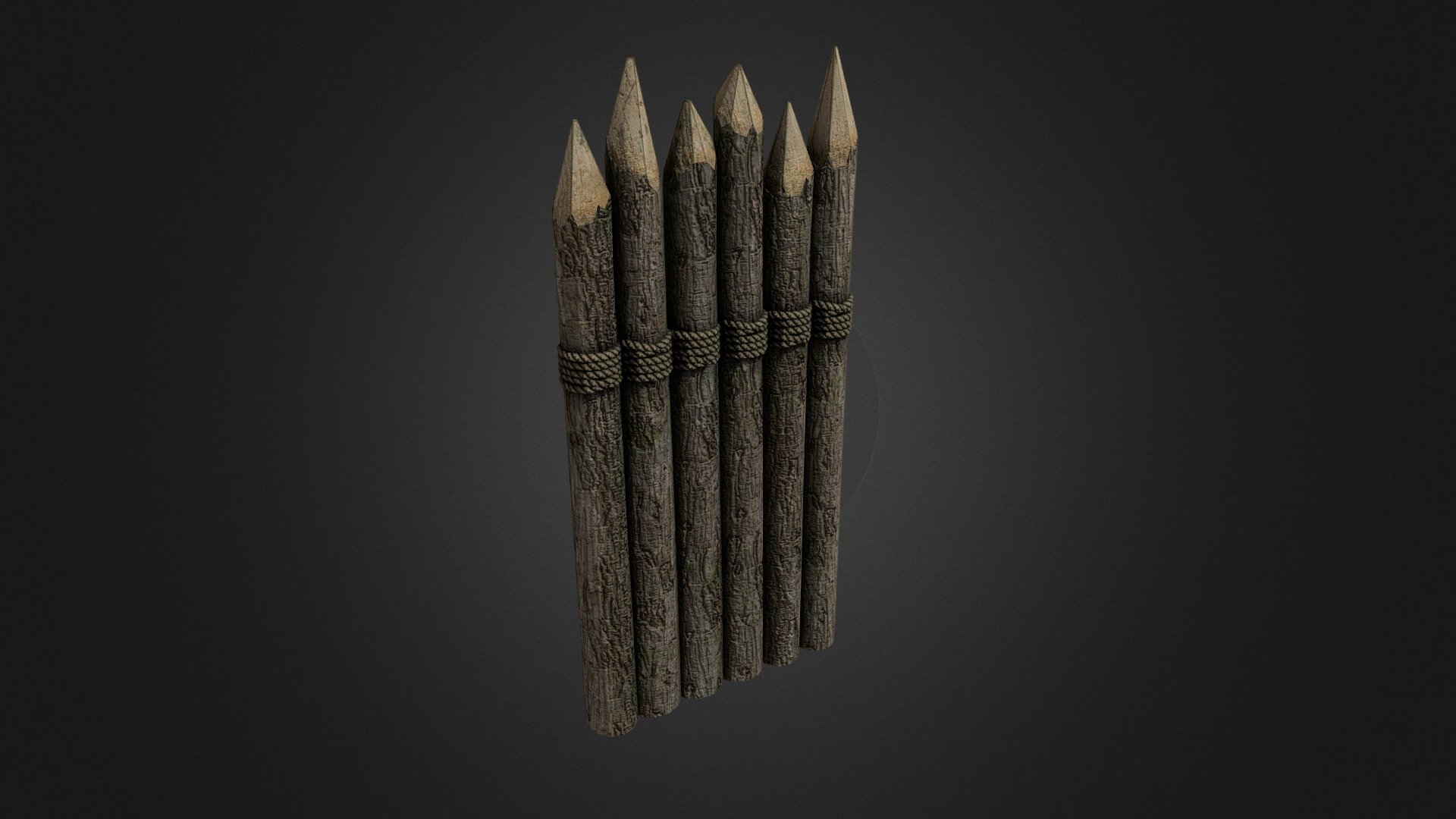Log Wall (game ready asset) - Download Free 3D model by Aparicio Silva ...