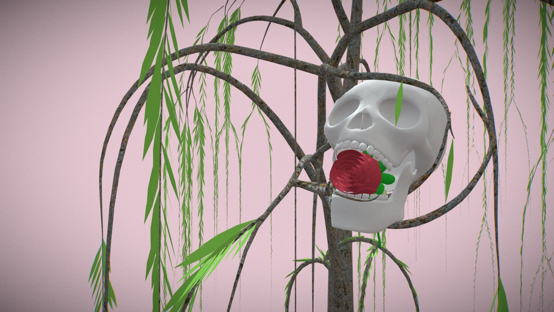 Skull in a willow - Download Free 3D model by filips.jankovskis ...