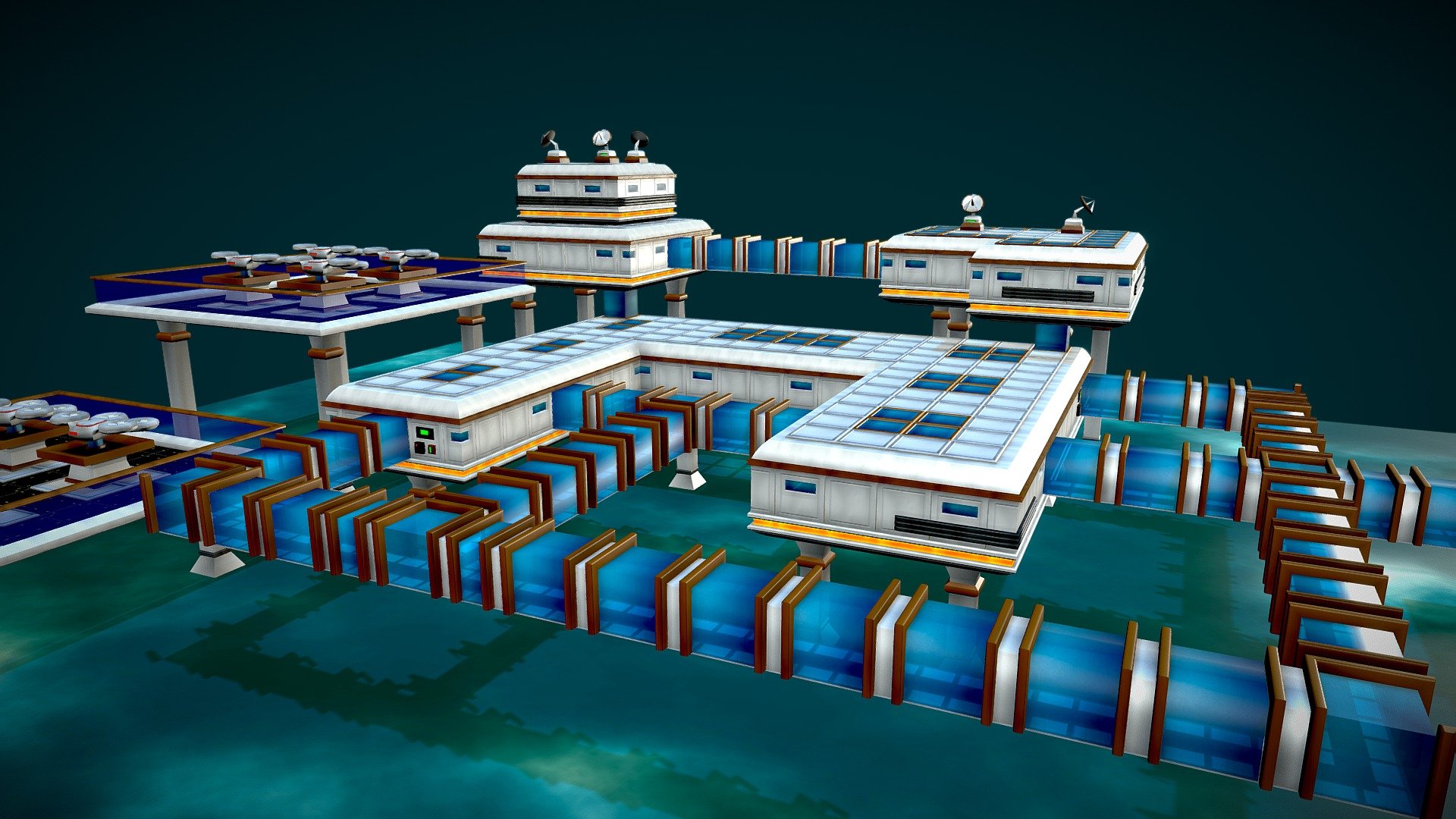 Sci-Fi Ocean Facility - Download Free 3D model by Greggory_Fisher ...