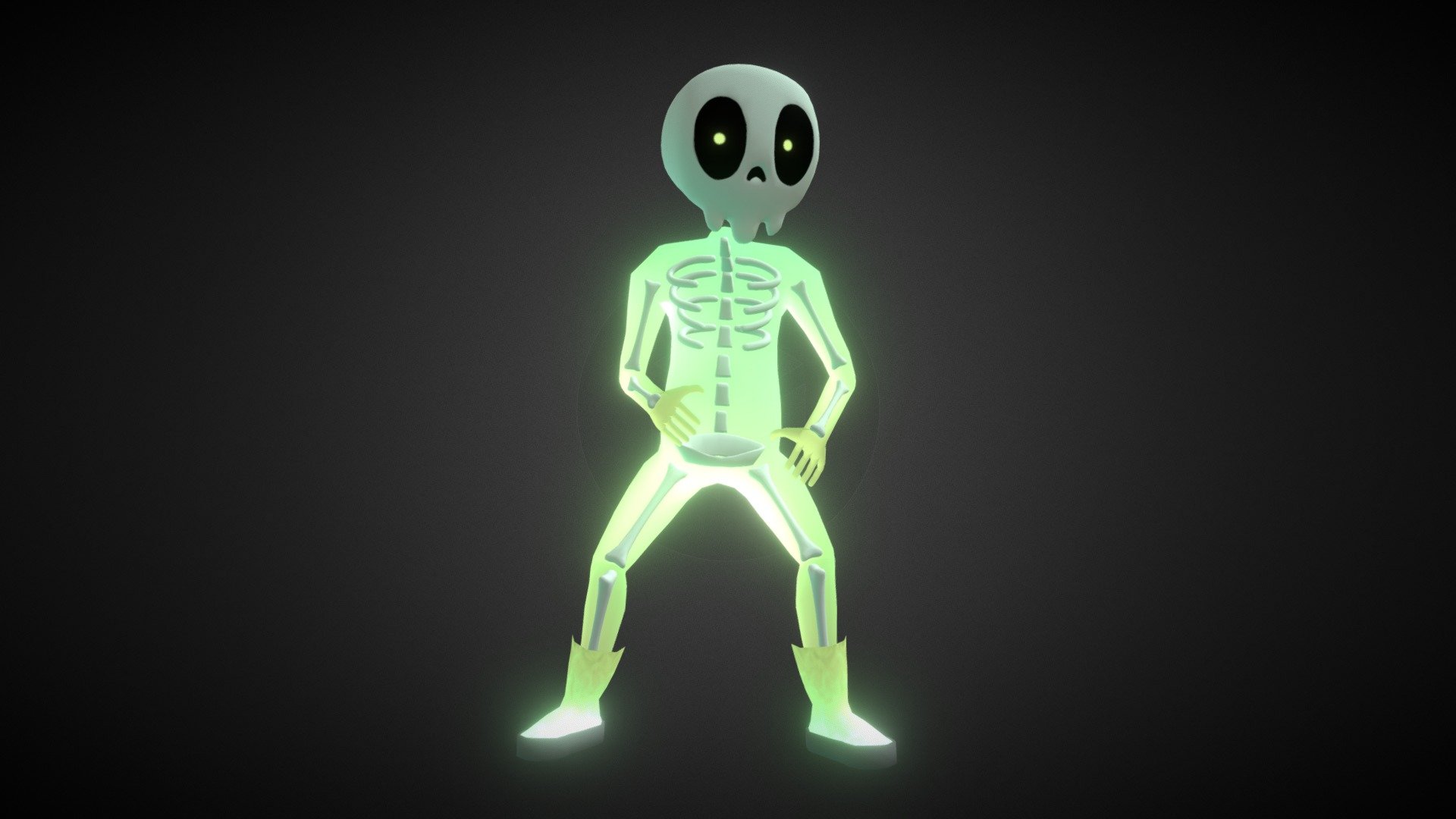 Stylized Skeleton Green - 3D model by Mr.SeZam [7891be9] - Sketchfab