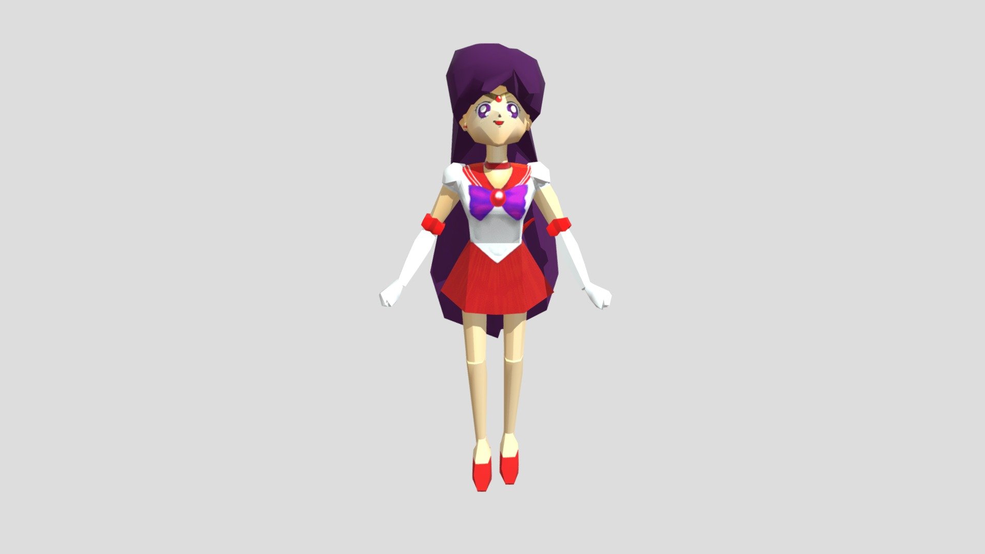 Sailor Moon - Rei Hino Sailor Mars - Download Free 3D model by ...