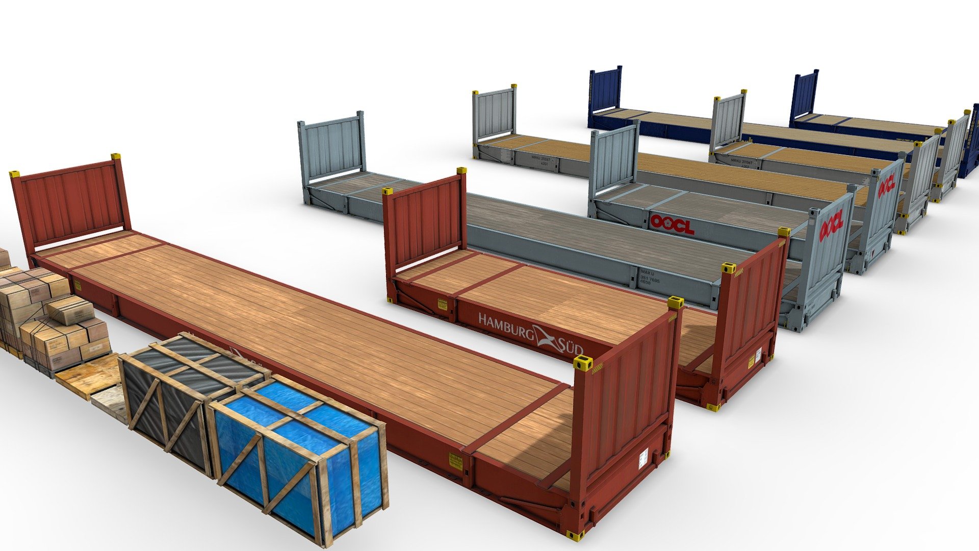 Flat Rack Containers - Buy Royalty Free 3D model by IgYerm (@IgorYerm ...