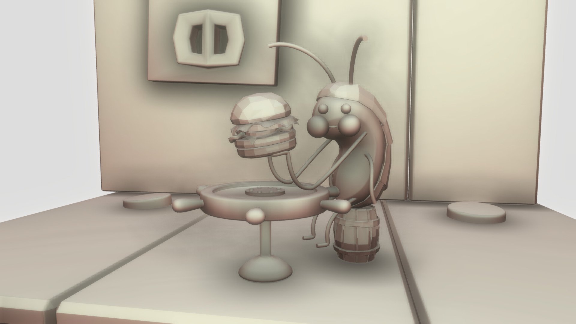 Krabby Patty Meal - 3D model by Zaluli [7896066] - Sketchfab