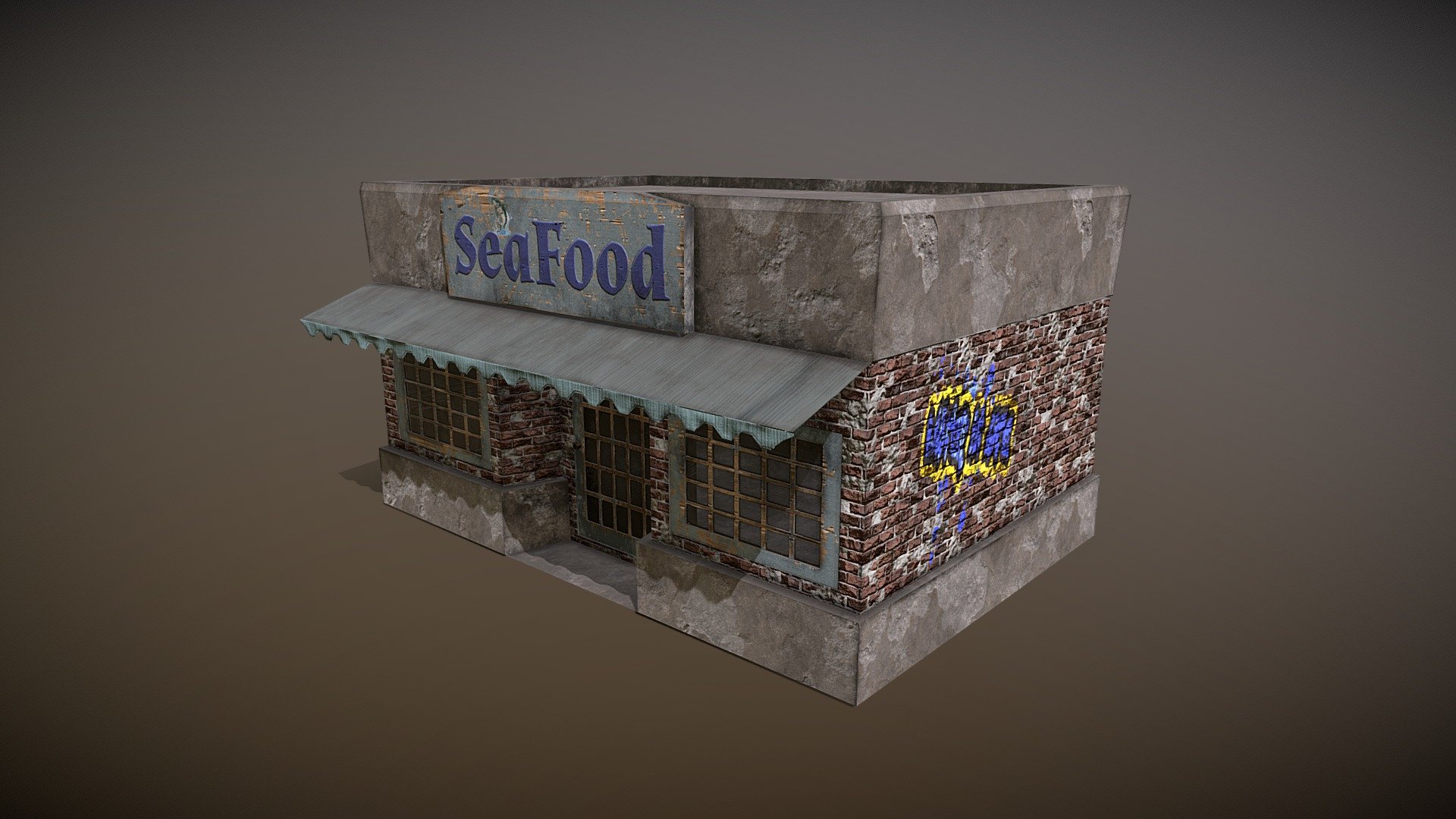 Vintage Fish Shop - Buy Royalty Free 3D model by Thunder (@thunderpwn ...