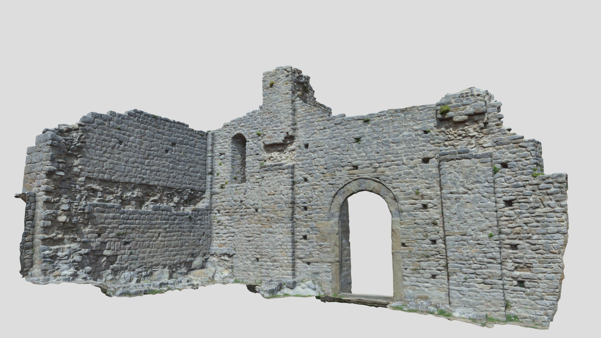 Old Medieval Monastery Ruins Wall Entrance Scan - Buy Royalty Free 3D ...