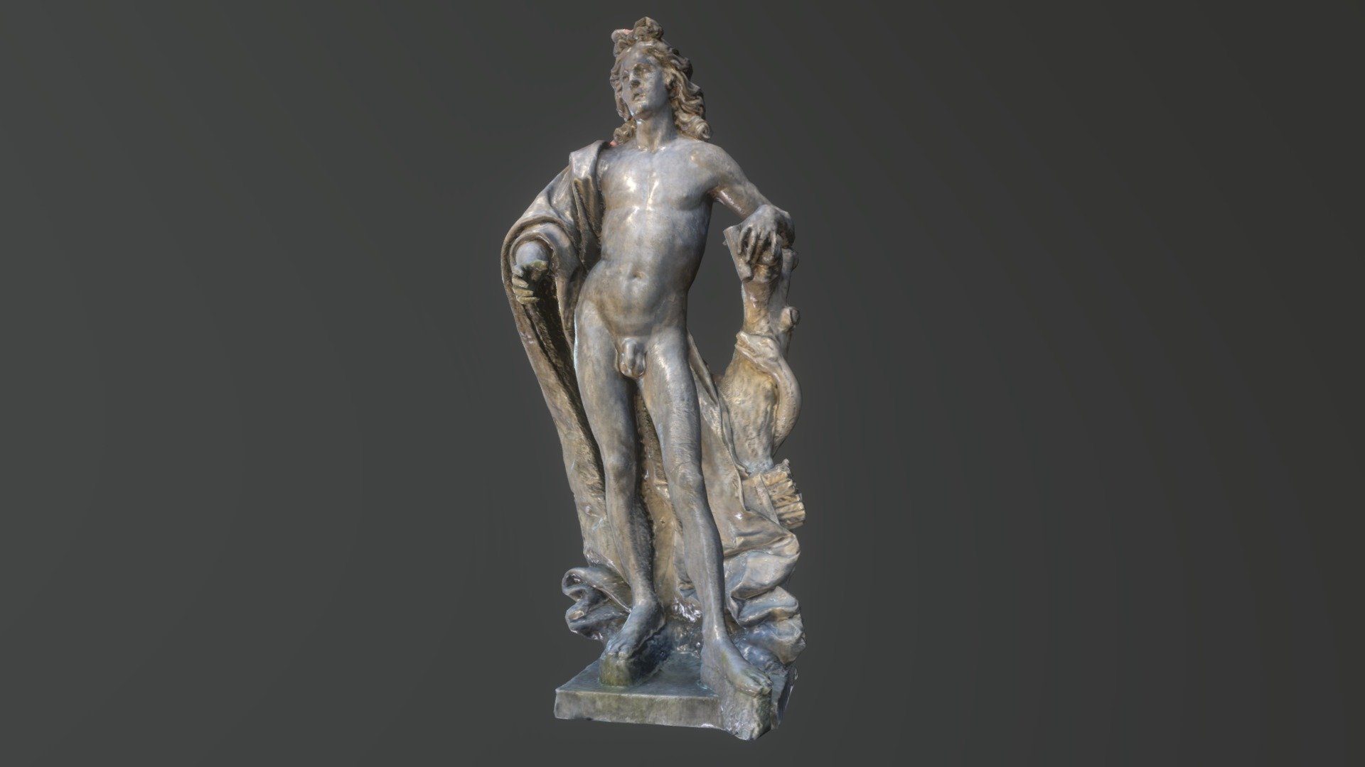 Man with a snake (Neues Palais, Potsdam) - Download Free 3D model by ...